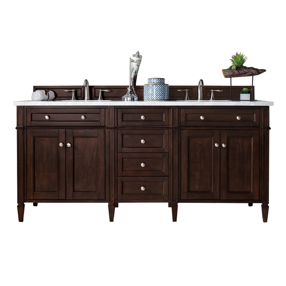 James Martin Vanities Brittany 72-in Burnished Mahogany Undermount ...