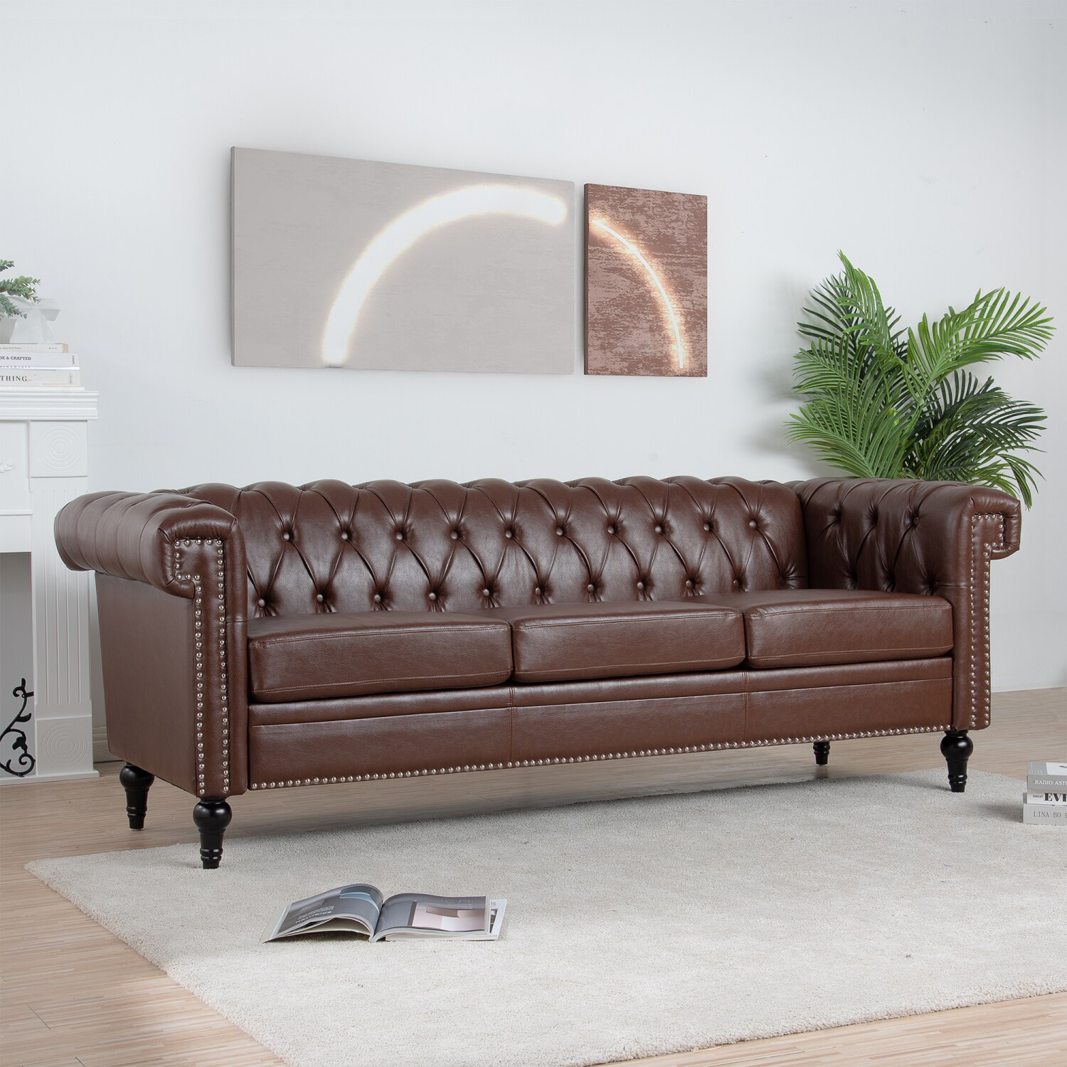 Streamdale Furniture Streamdale Traditional 83'' Square Arm Sofa with ...
