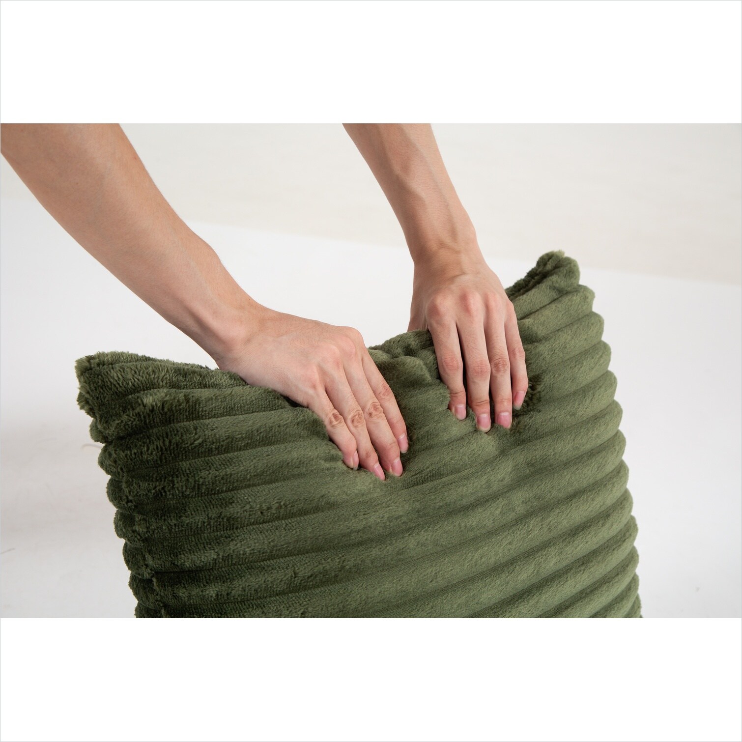 SunJet Corduroy 2-Seater Sofa Green Finish Deep Seat No Assembly for ...