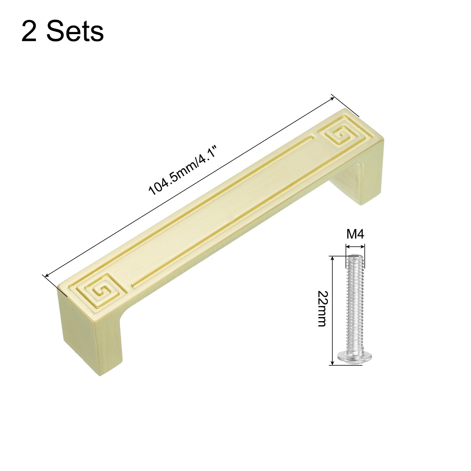 Unique Bargains 2 Sets Chinese Hollow Drawer Pulls Double Hole Ring ...