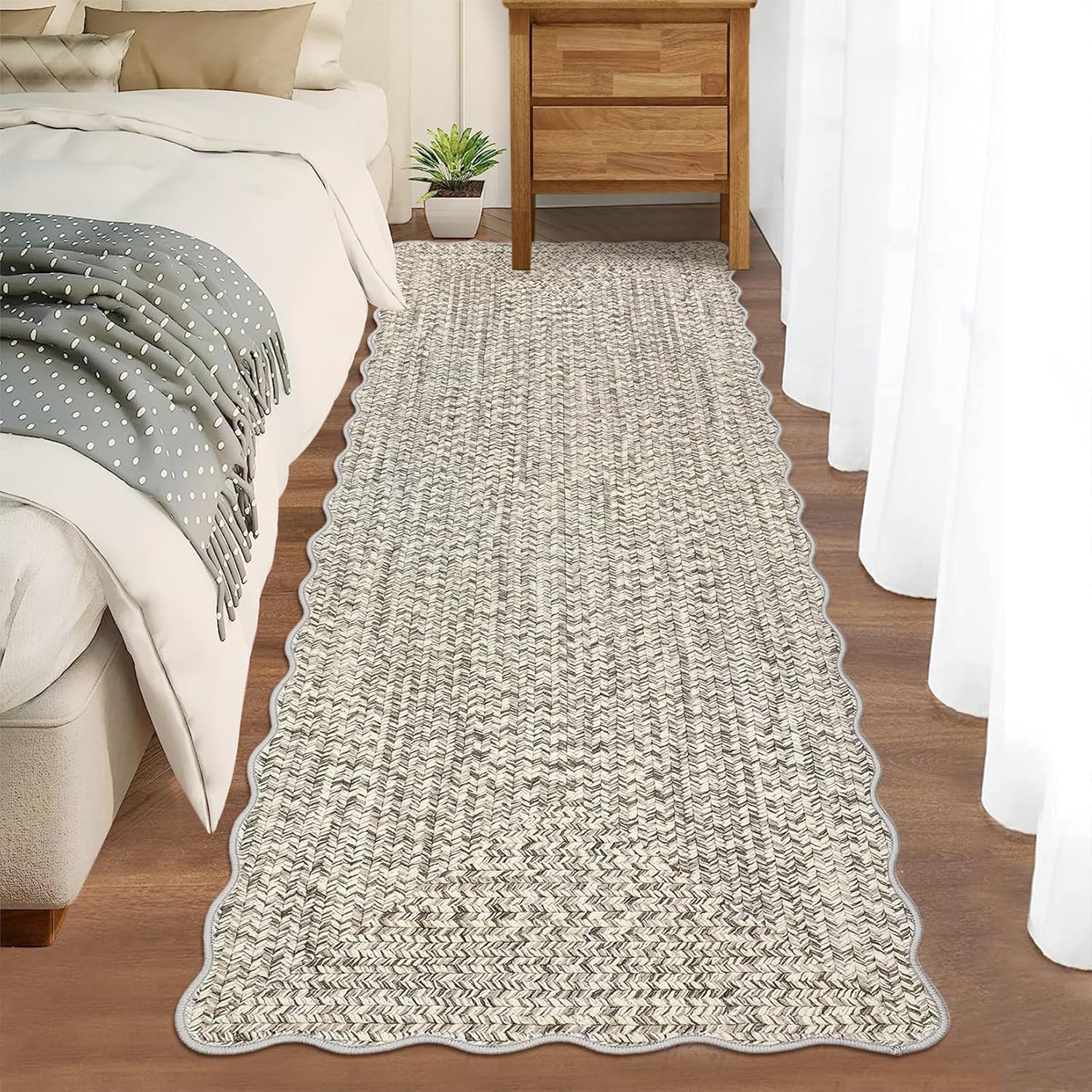 IdealHouse 2x6ft Washable Runner Rug/ Non Slip Farmhouse Low Pile Non ...