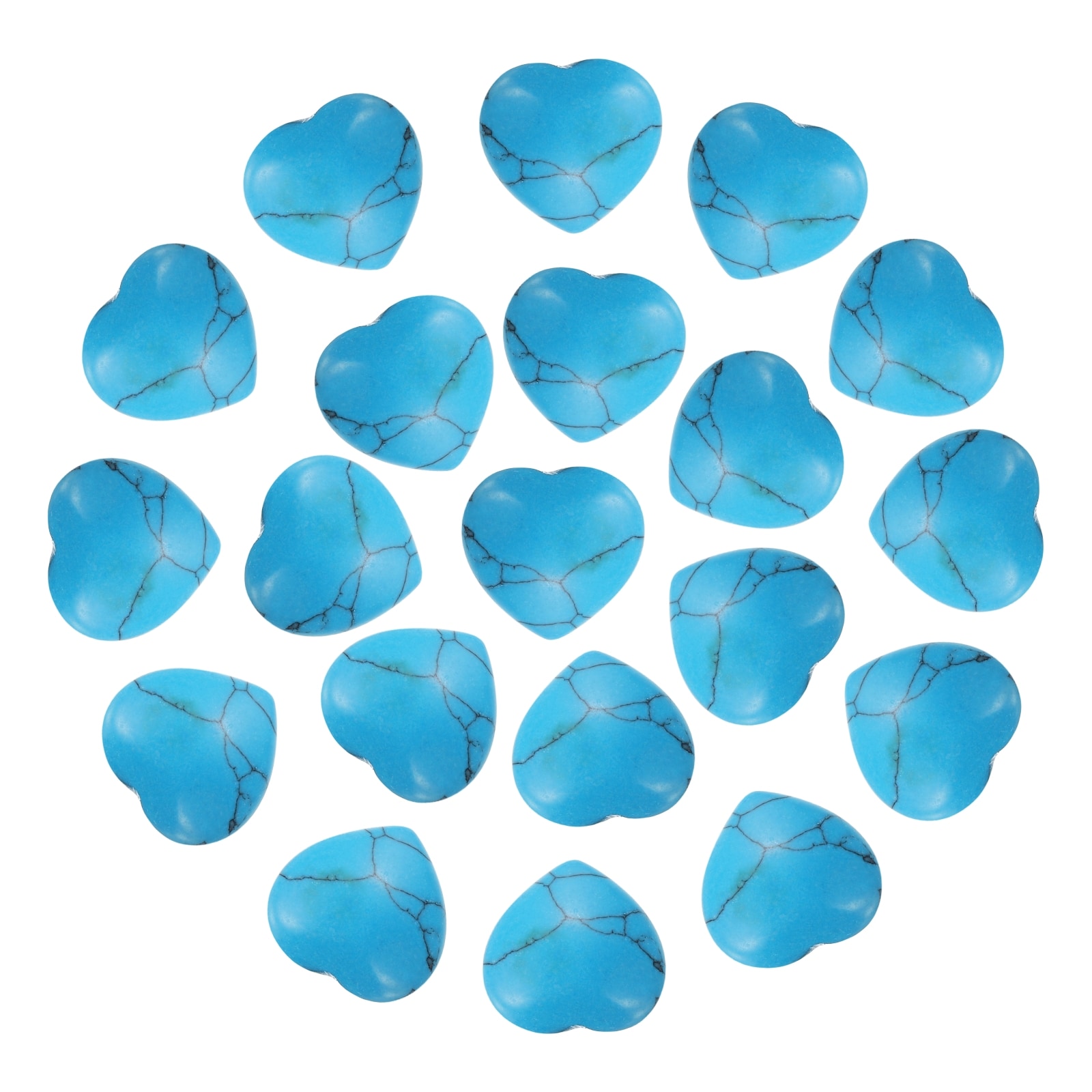 PATIKIL 20 Pcs Natural Heart Shaped Crystal Stone 0.6 Inch Mini ...