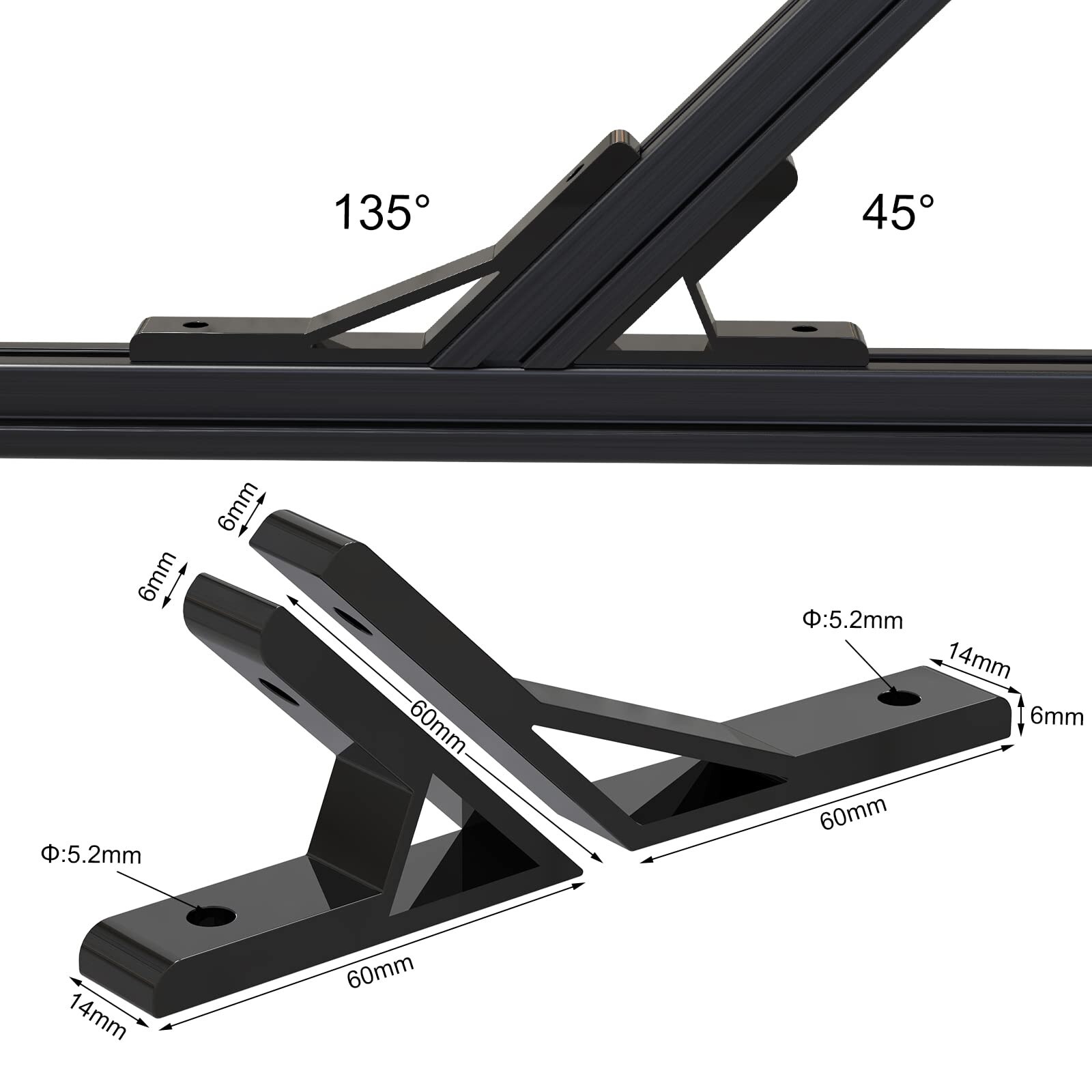 Aoibox 135 Degree Corner Angle Brackets for 2020 Series Aluminum ...