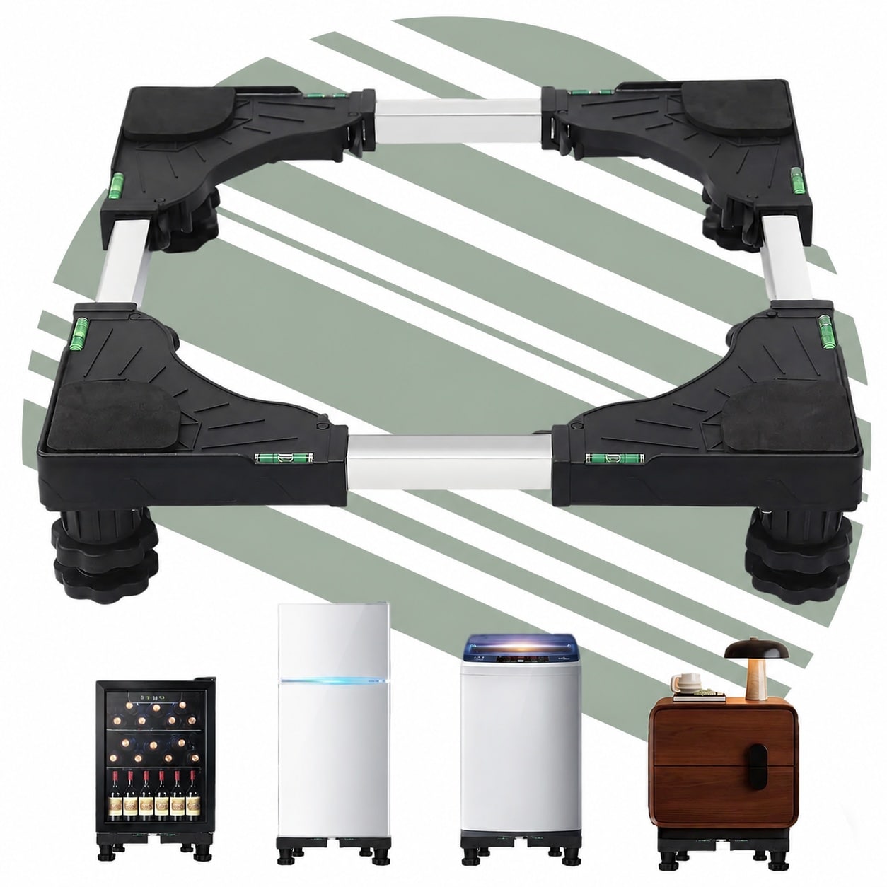 Anqtovp Adjustable Mini Fridge Stand Raised Base for Refrigerator ...