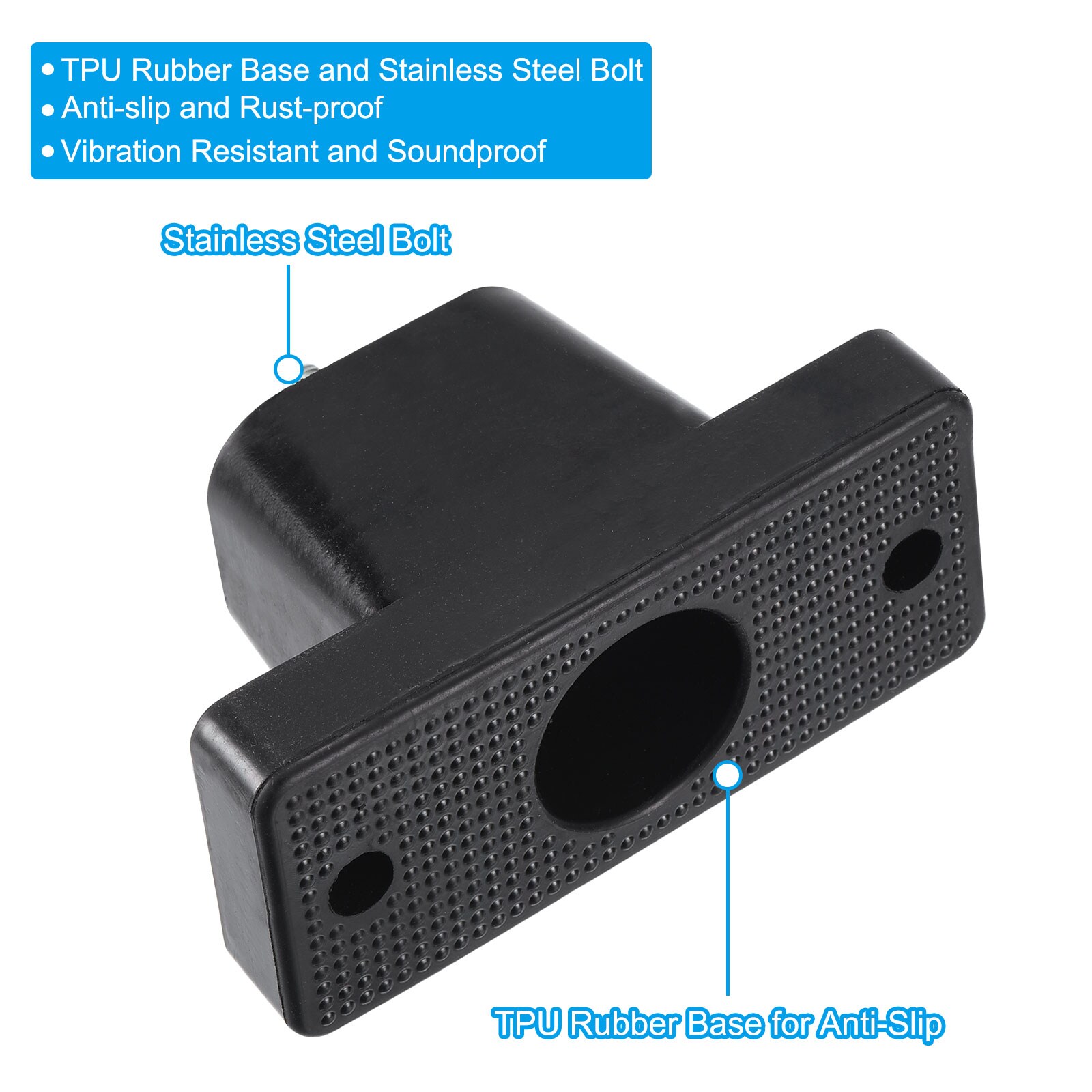PATIKIL 4.45x2.01x2.36in Mounting Rubber Pads Bracket 8Pcs Anti ...