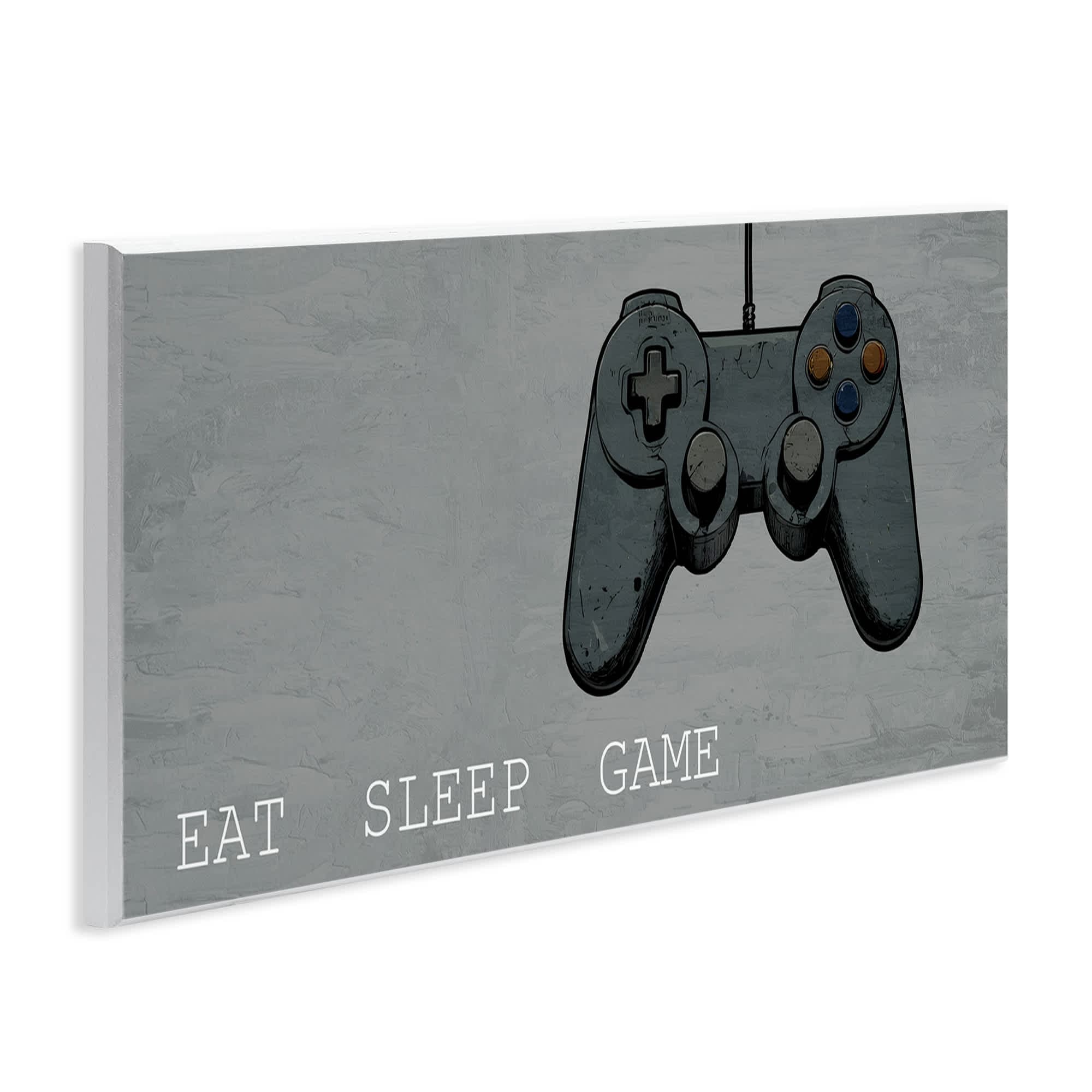 Stupell Industries Eat Sleep Game Hobby Wall Plaque Art By Kim Allen 17 ...