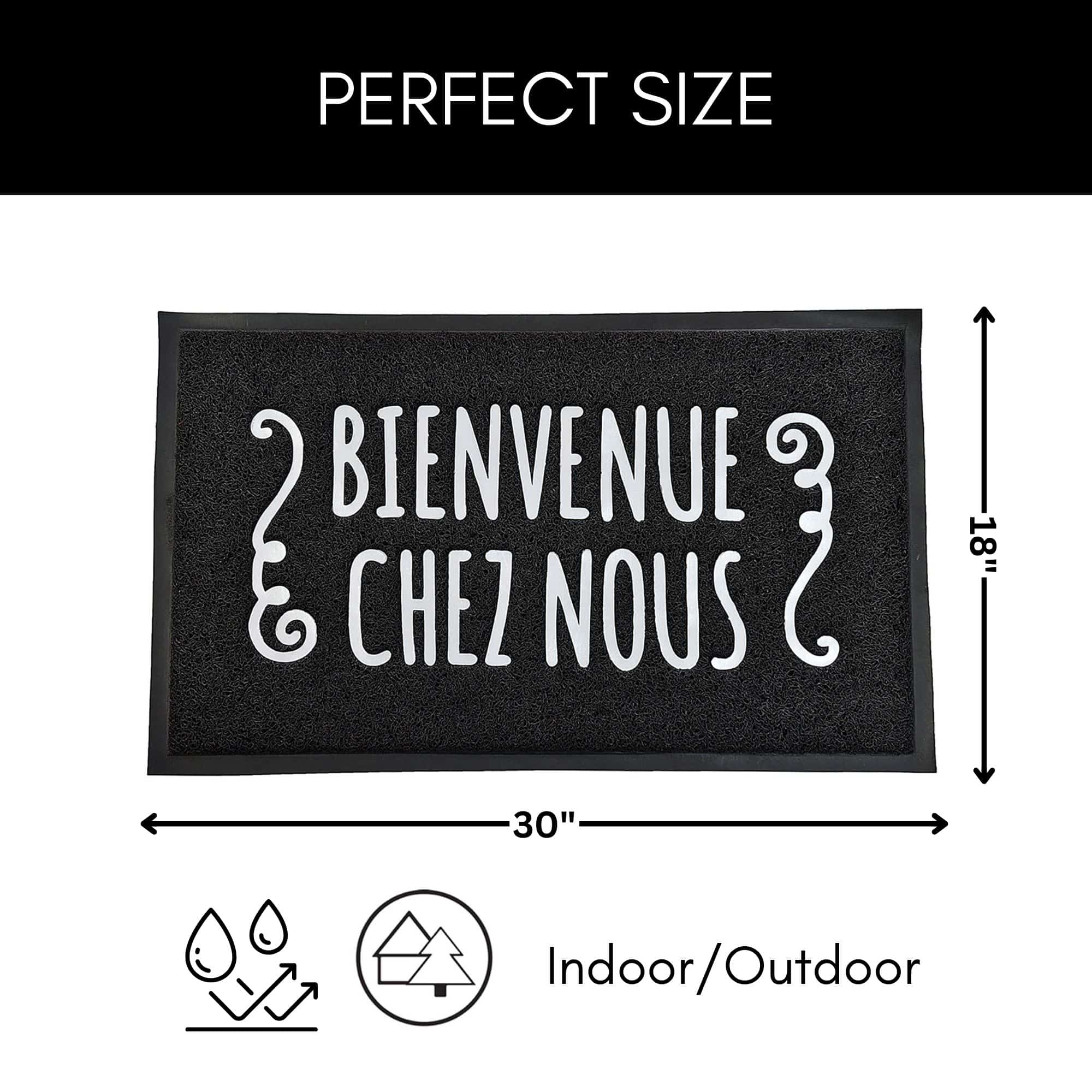 EVIDECO FRENCH HOME GOODS 18 x 30-in Outdoor Printed Front Door Mat ...