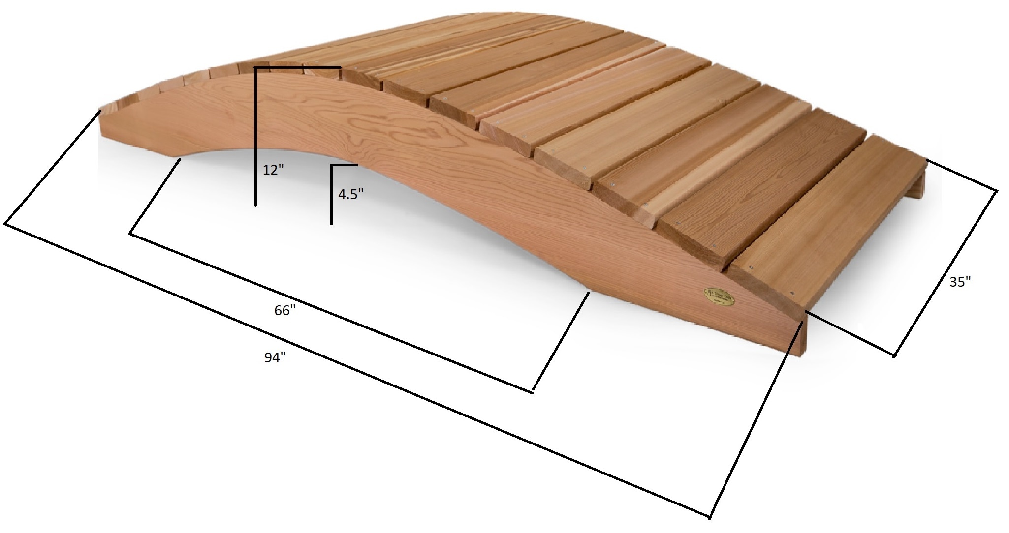 All Things Cedar 8-ft Natural Cedar Garden Bridge in the Garden Bridges ...