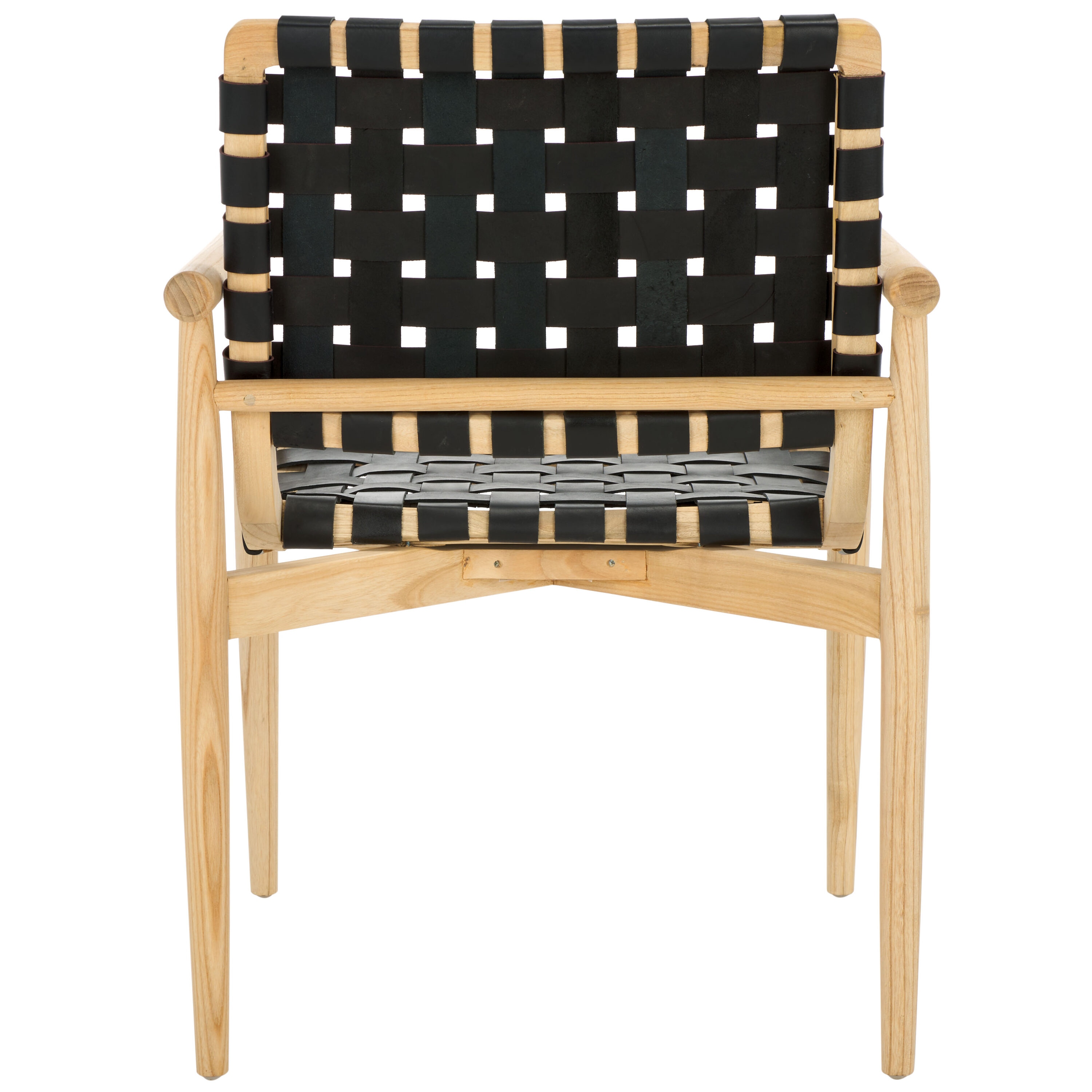 Safavieh Dionne Casual Natural/Black LeatherAccent Chair ACH1201A at ...