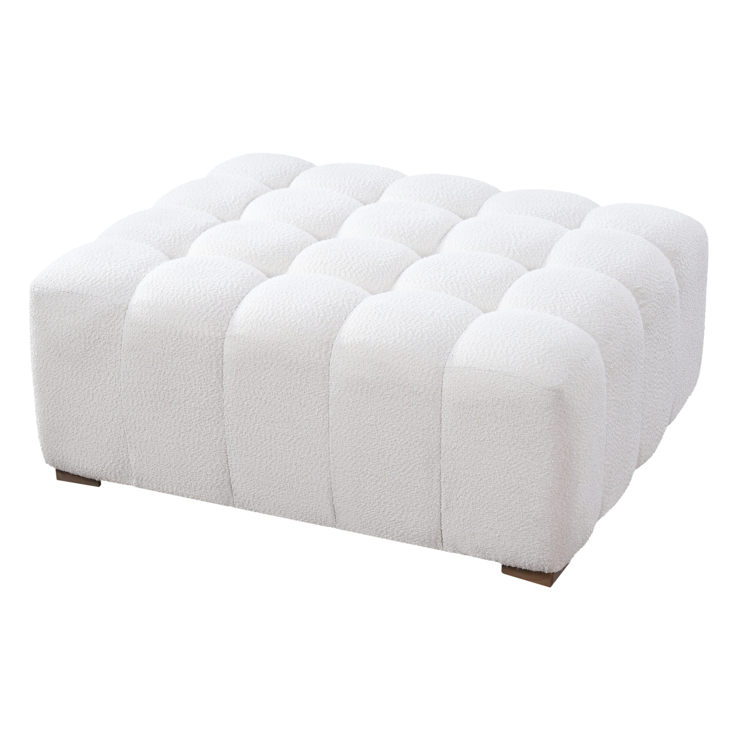 Christopher Knight Home Luna Boucle Ottoman 44.5 inches D X 35.5 inches ...