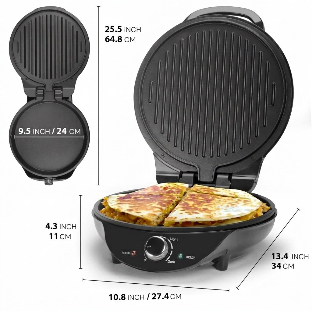 Misopily Electric Griddle Nonstick 10 Inch Indoor Grill Pancake Maker ...