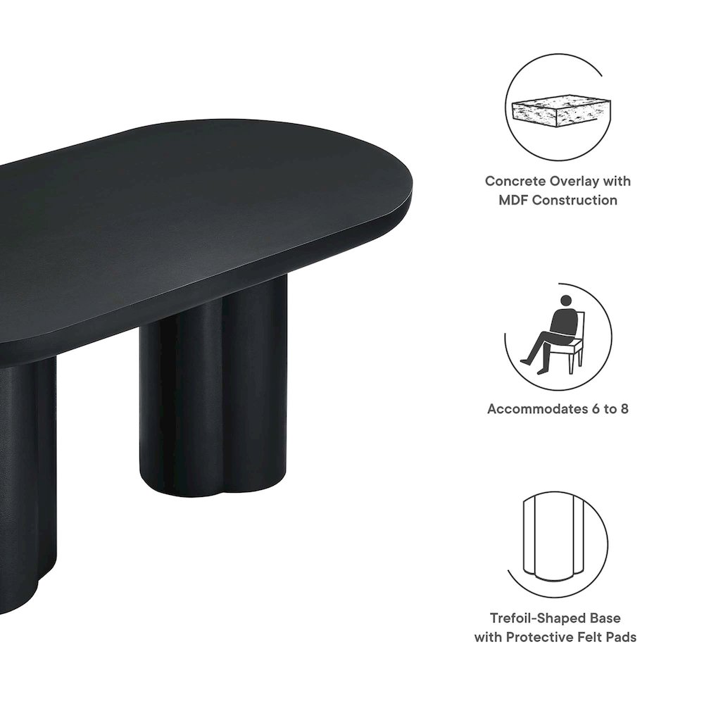 Modway Caspian 72 Oval Concrete Dining Table in the Dining Tables ...
