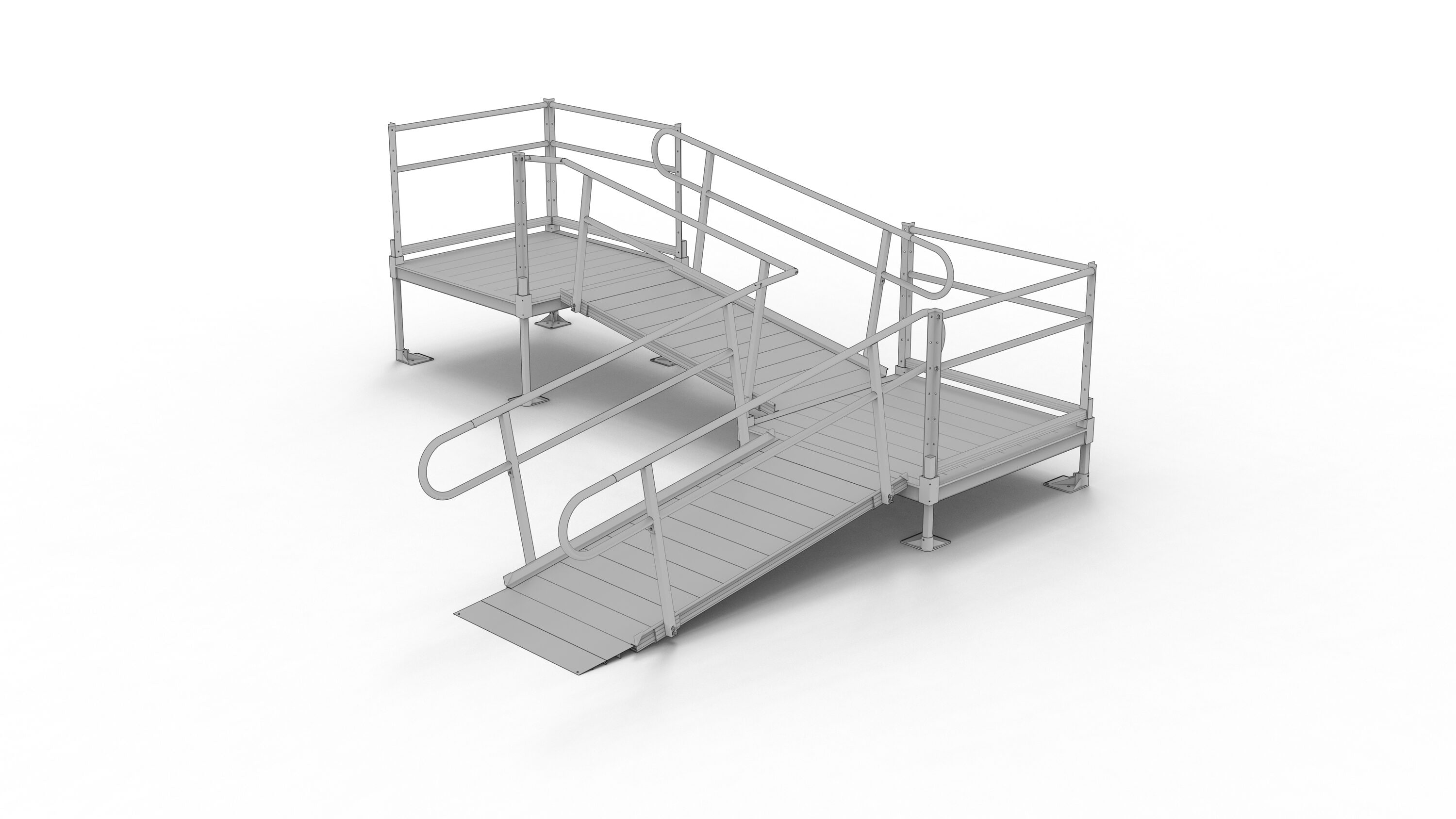RELIABILT 11.86-ft x 178.38-in Aluminum Modular Entryway Wheelchair ...