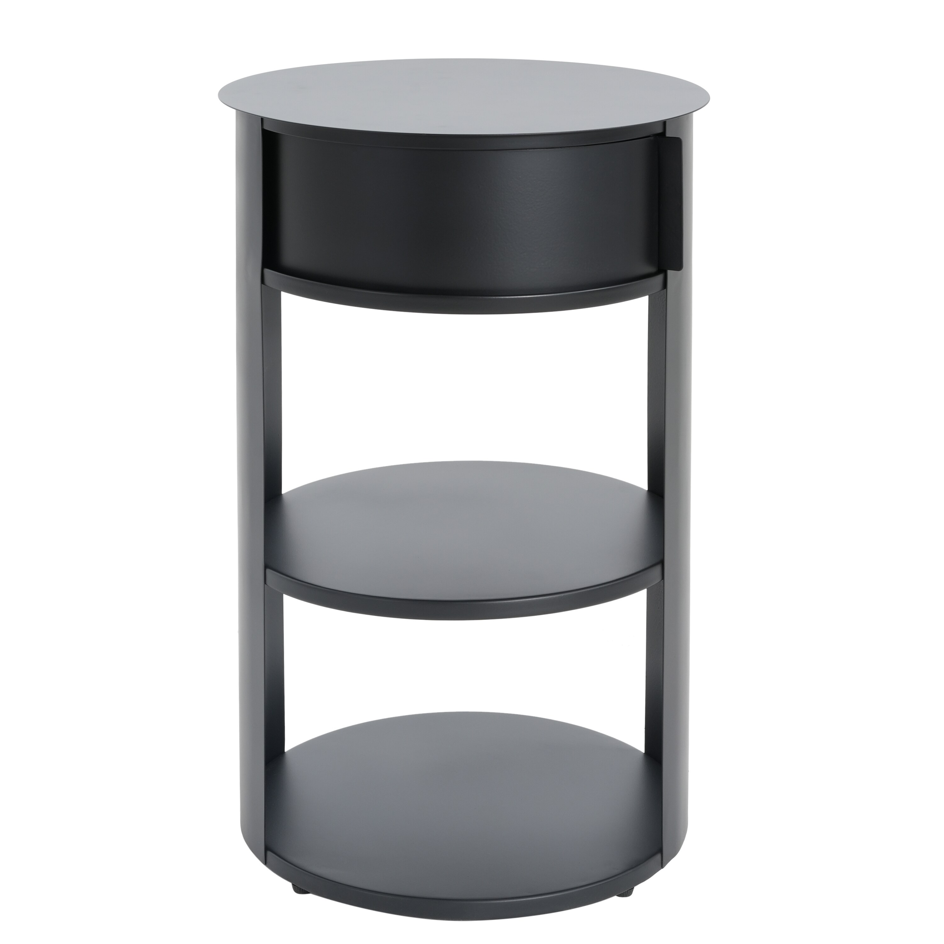 ModernLuxe Assembly Required Indoor 3 Tier Metal Round Side Table with ...