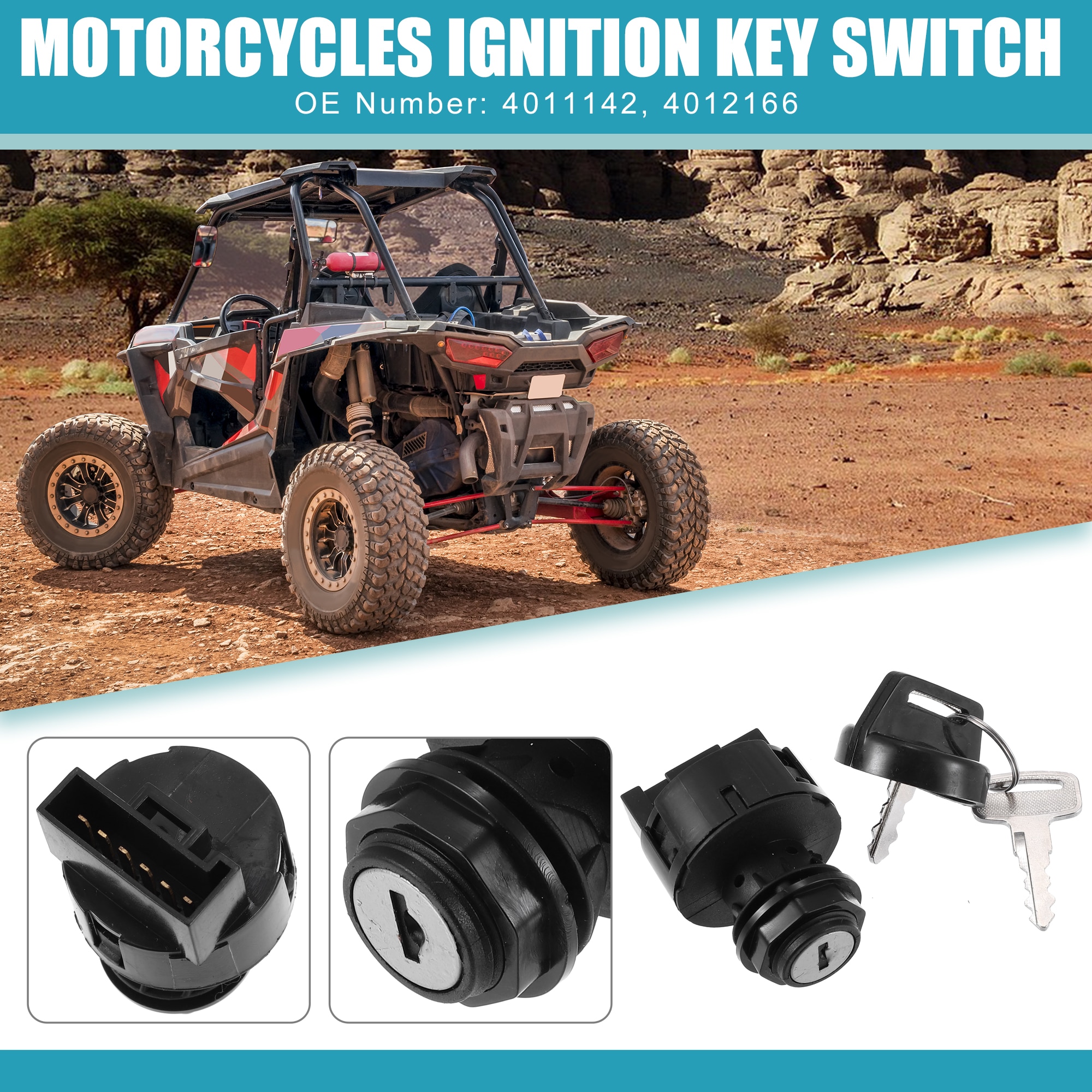 Unique Bargains Motorcycles Ignition Key Switch Set for Polaris 500 ...