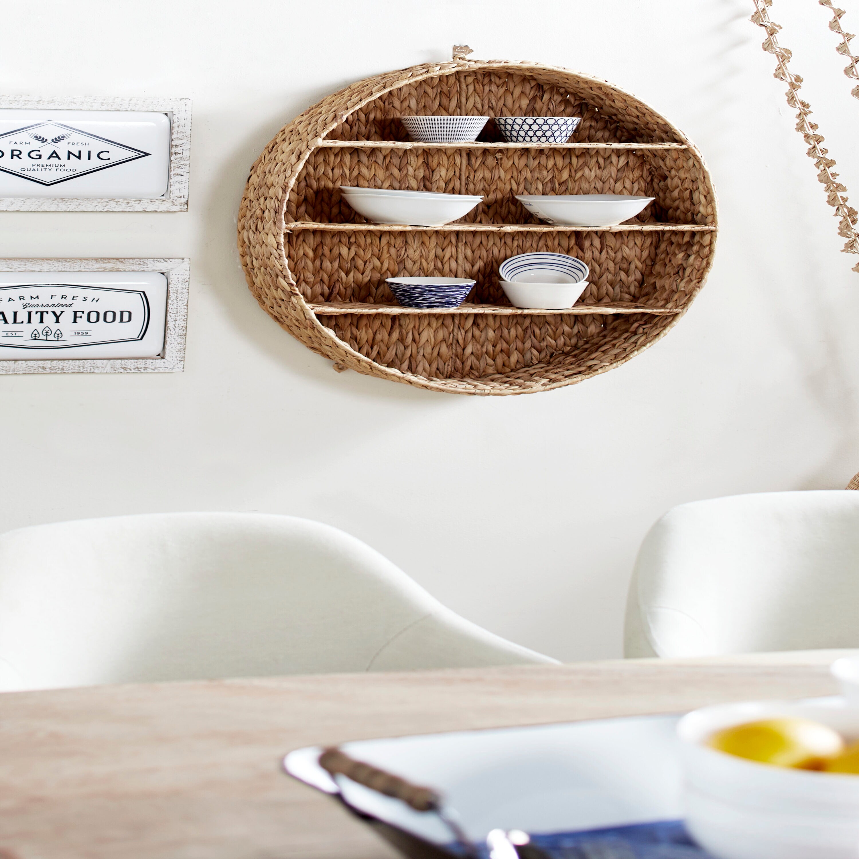 Grayson Lane Brown Weave Wood Floating Shelf 24-in L x 24-in D (3 ...