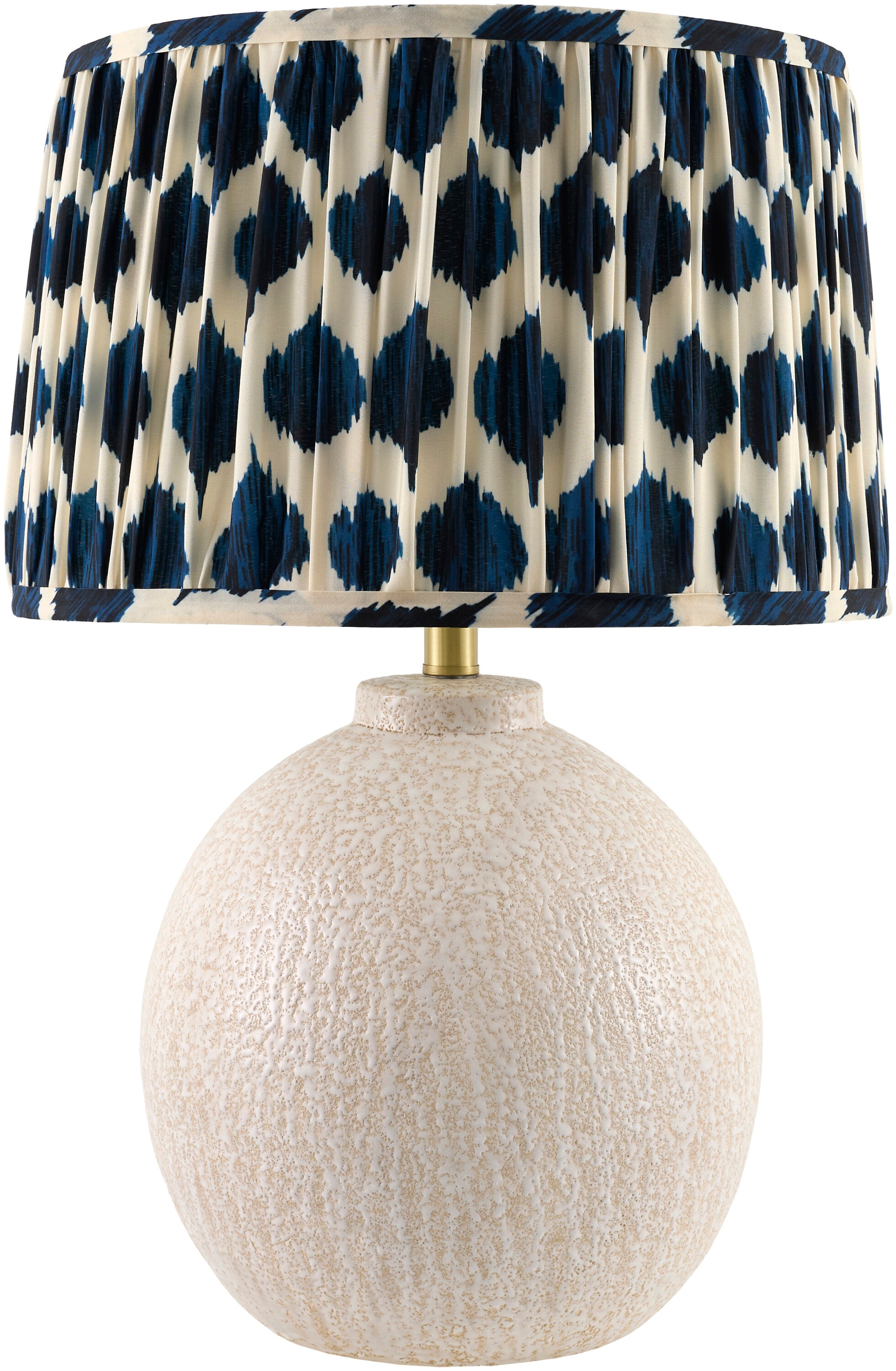 Livabliss Ikatra 24-in Blue/Cream On/Off switch Table Lamp with Plastic ...