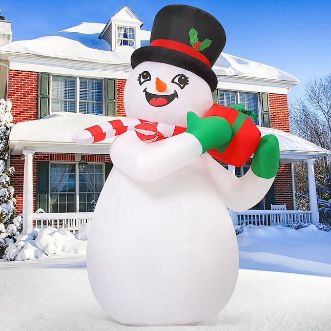 Goosh 6 Ft Lighted Snowman Christmas Inflatable Dj Sd 27154 6 At