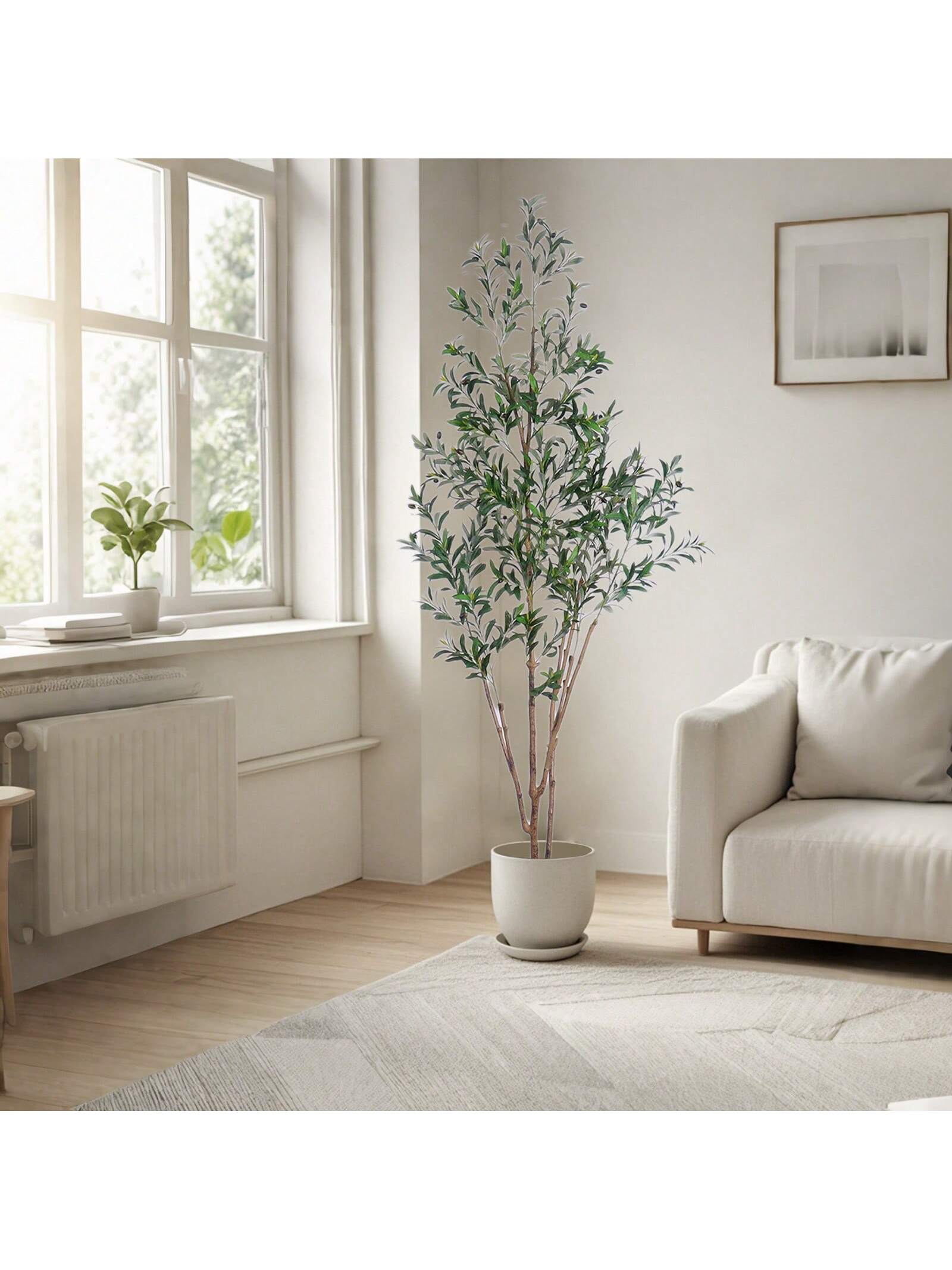 GarveeLife 210cm artificial olive tree/ home decor/ realistic fake ...