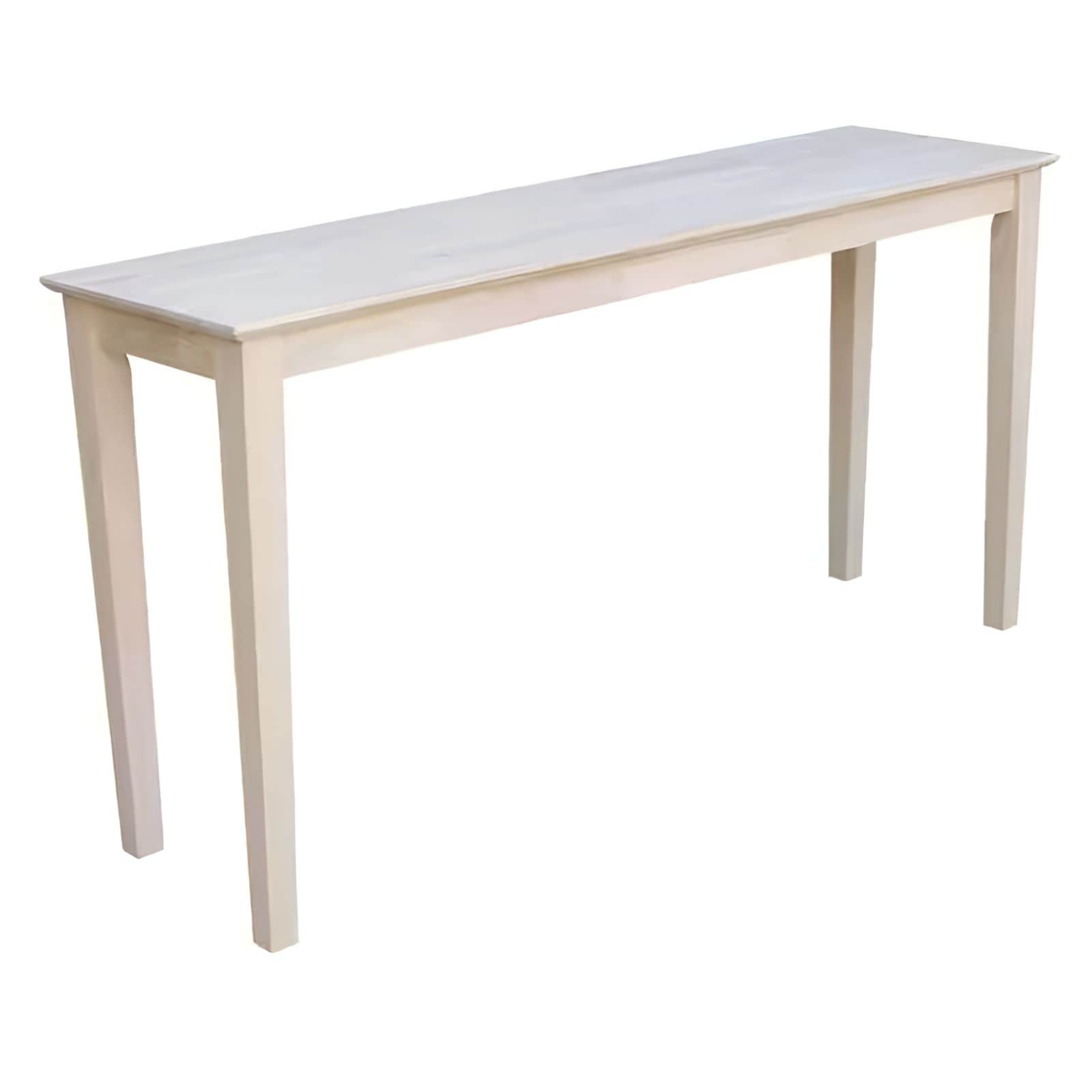 Slickblue Shaker Style Unfinished Solid Wood Console Table for Living ...