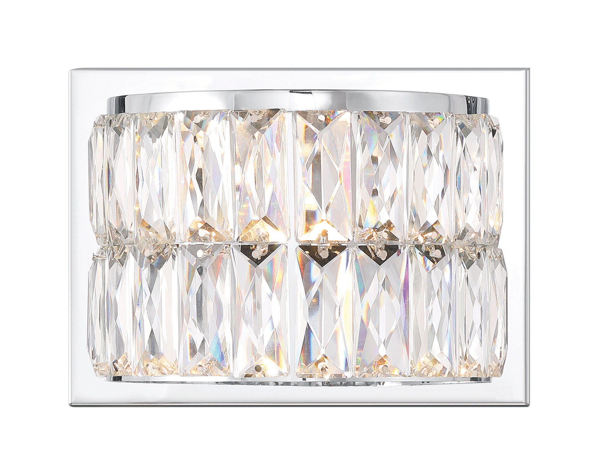 allen + roth Willow 4.61-in 1-Light Polished Chrome LED Modern ...