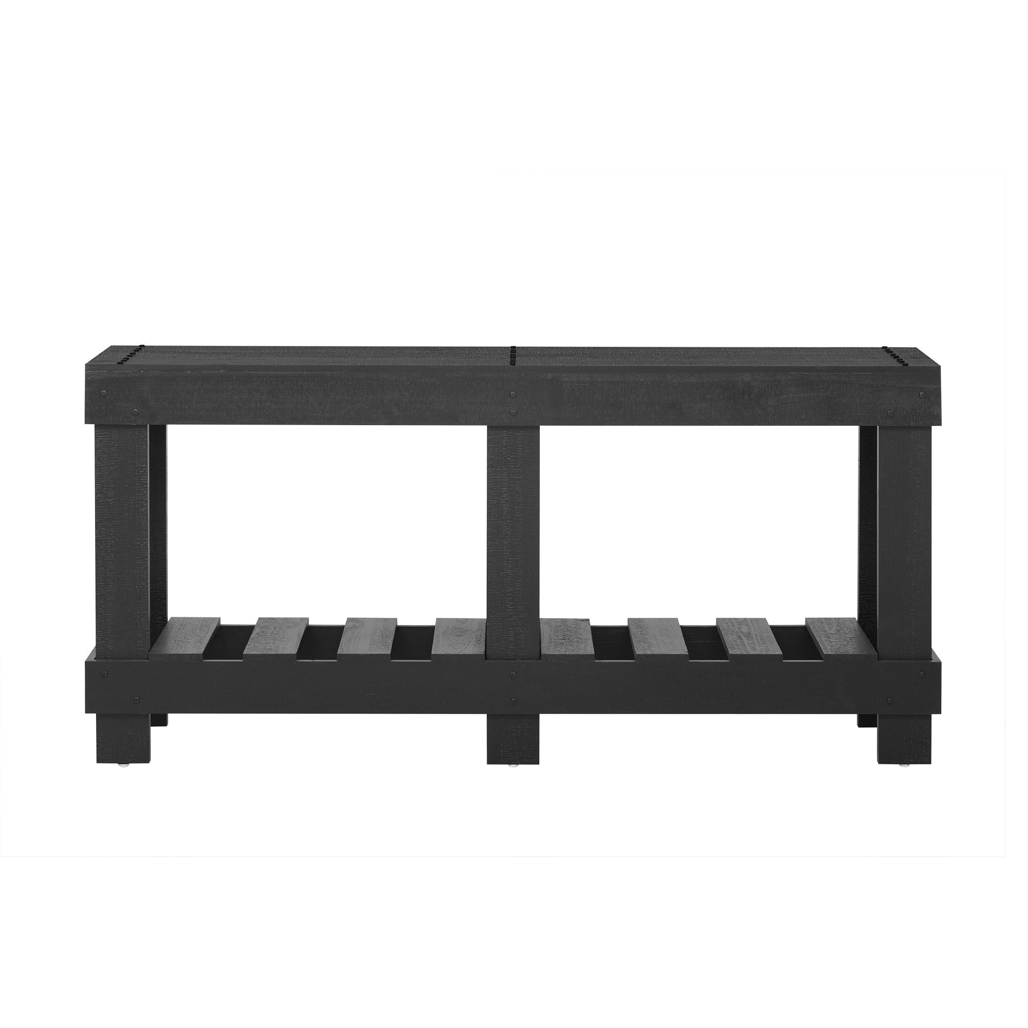 Boyel Living 62.9-Inch Vintage Solid Wood Entryway Table with Storage ...