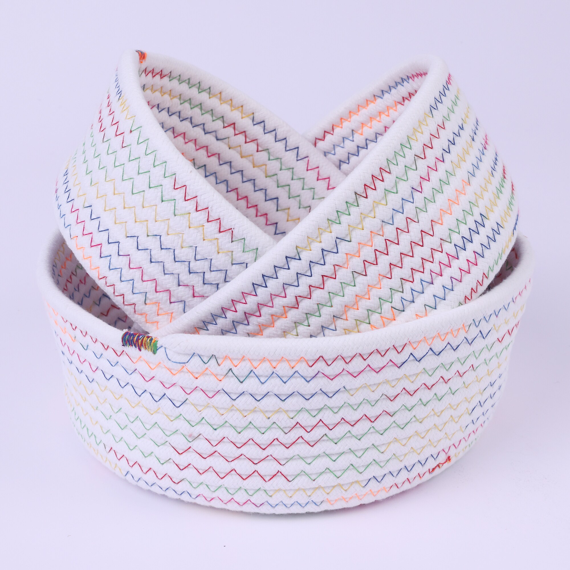 Unique Bargains Round Woven Storage Basket Small Storage Bin for ...