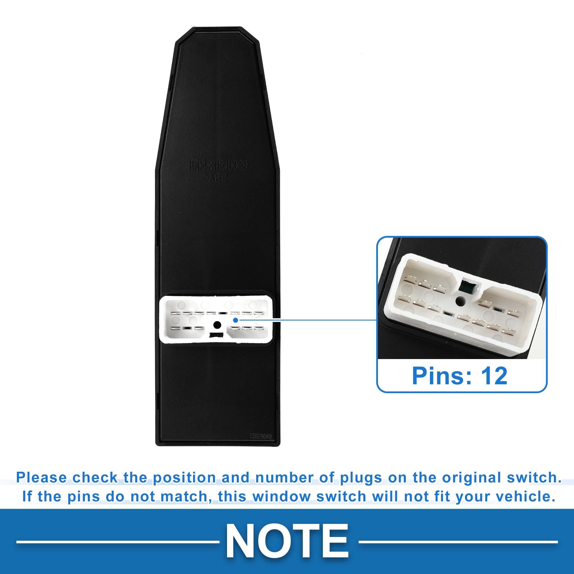 Unique Bargains Power Window Switch No.96942497 Front Left Driver Side ...