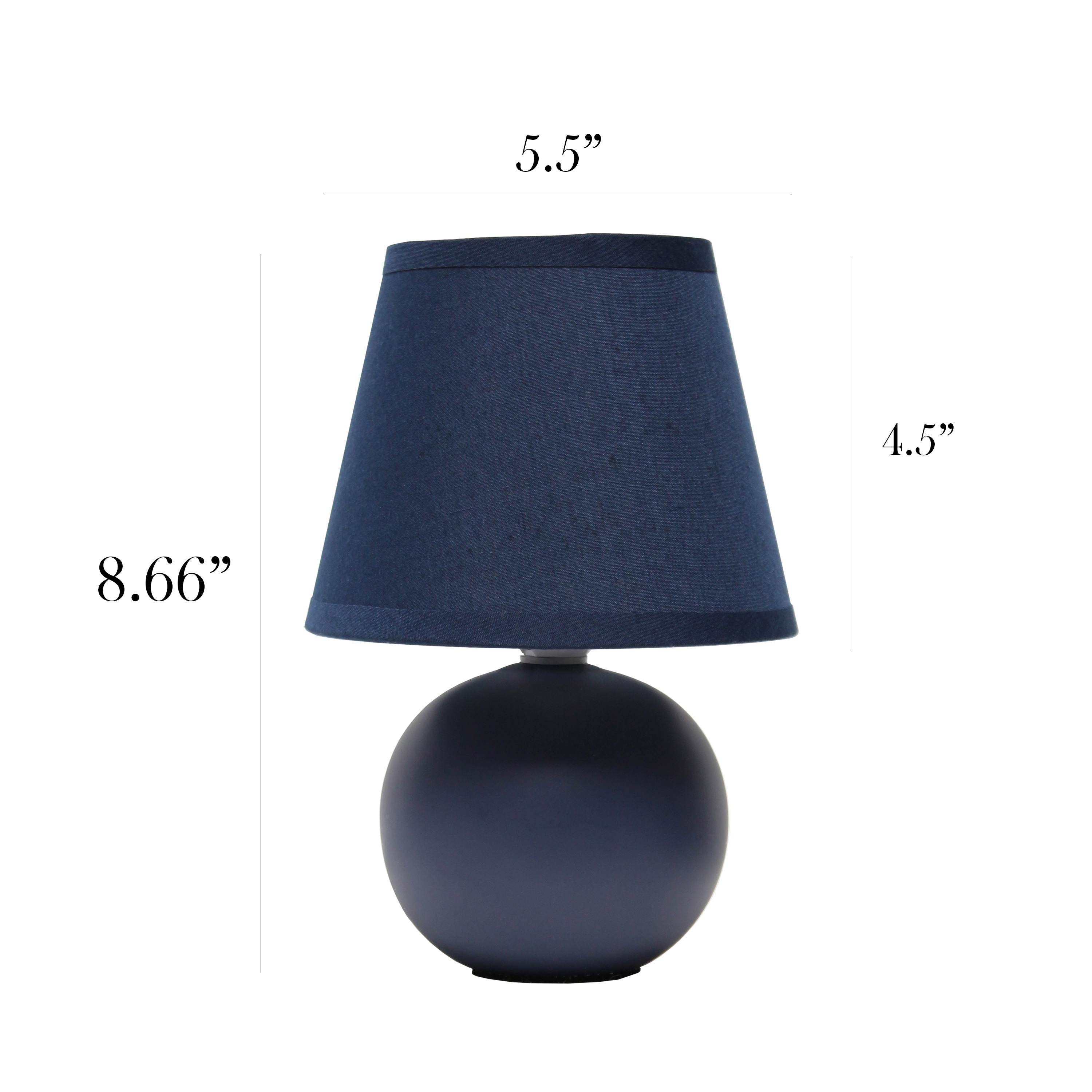 Simple Designs 8.66-inch Chic Little Globe Ceramic Table Lamp with ...