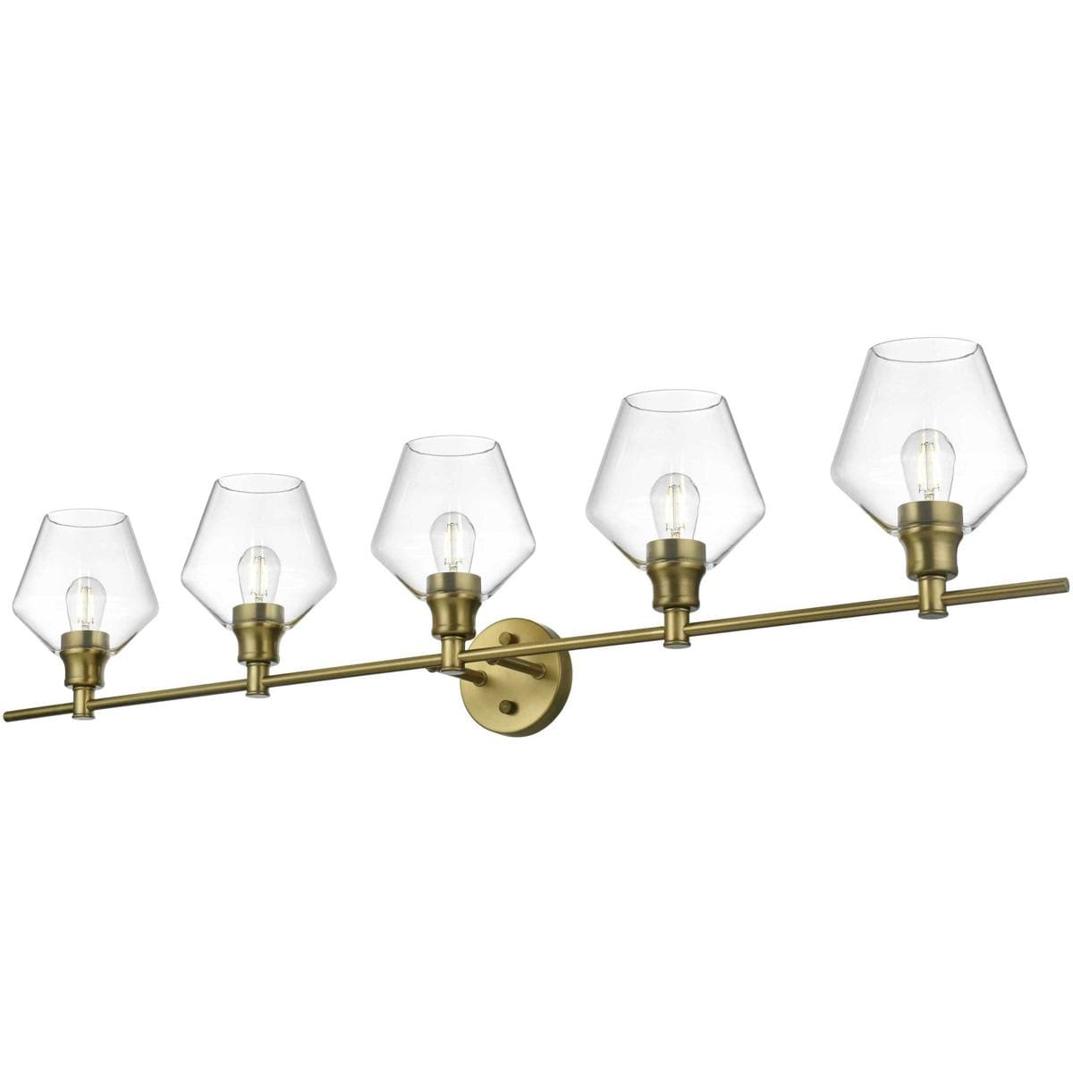 Elegant Lighting Living District LD2324SG Gene 5 Light 47 inch Satin ...