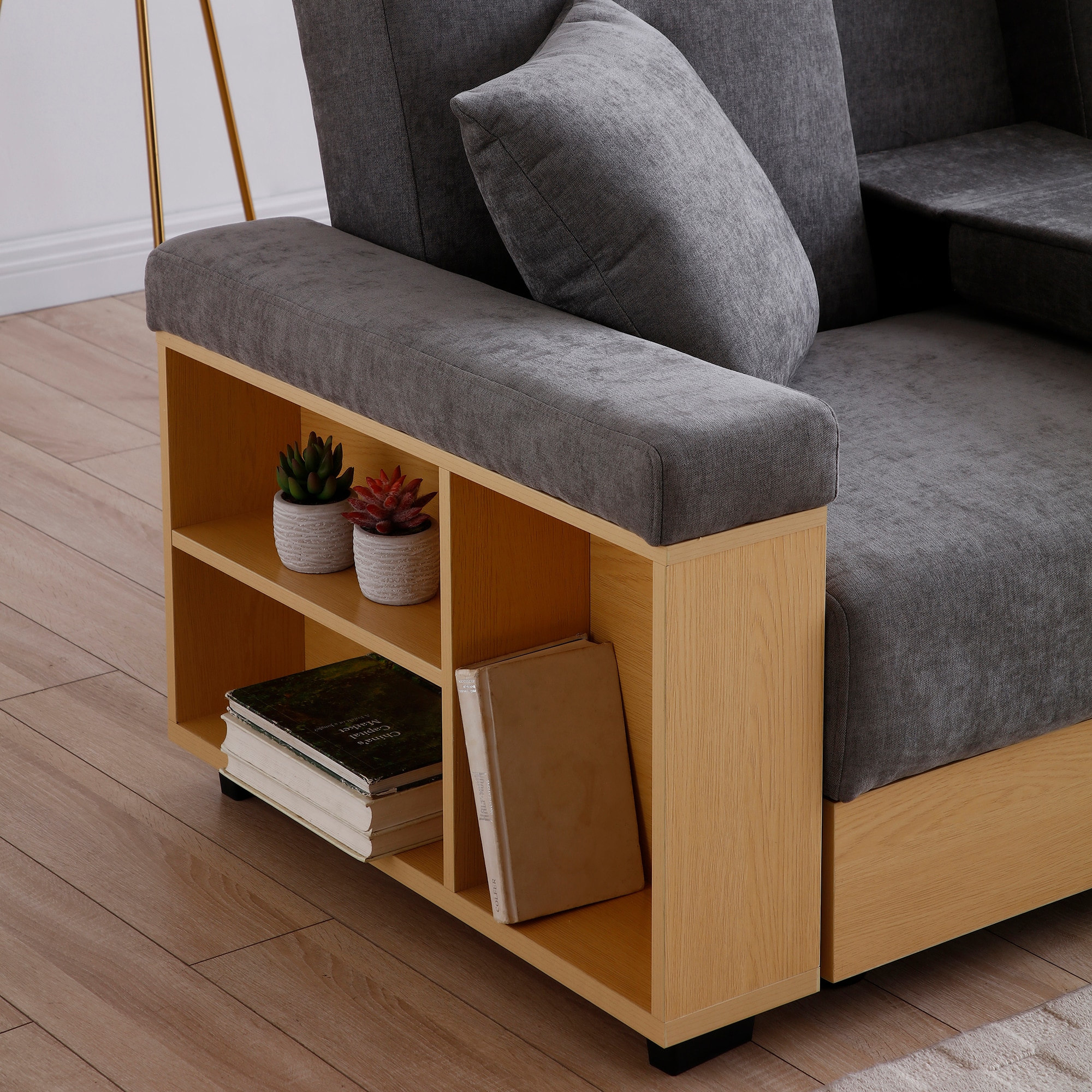 GDFStudio Montavi Modern Multifunctional Linen Upholstered Convertible ...