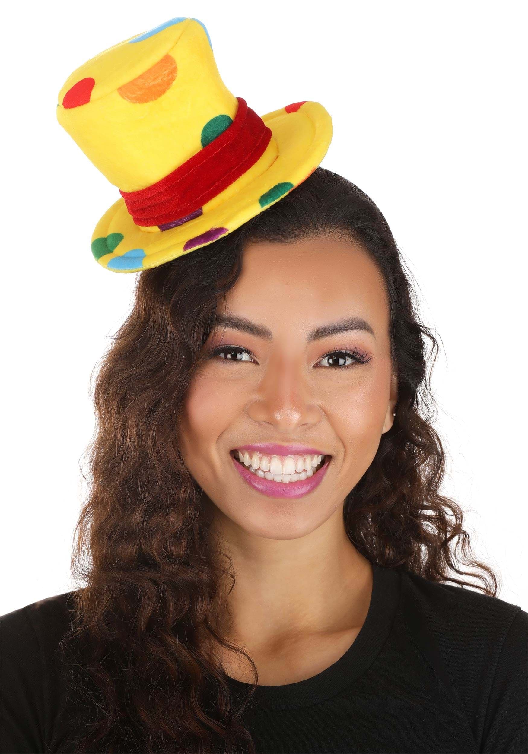 HalloweenCostumes.com FUN Costumes Mini Yellow Clown Adult Top Hat ...