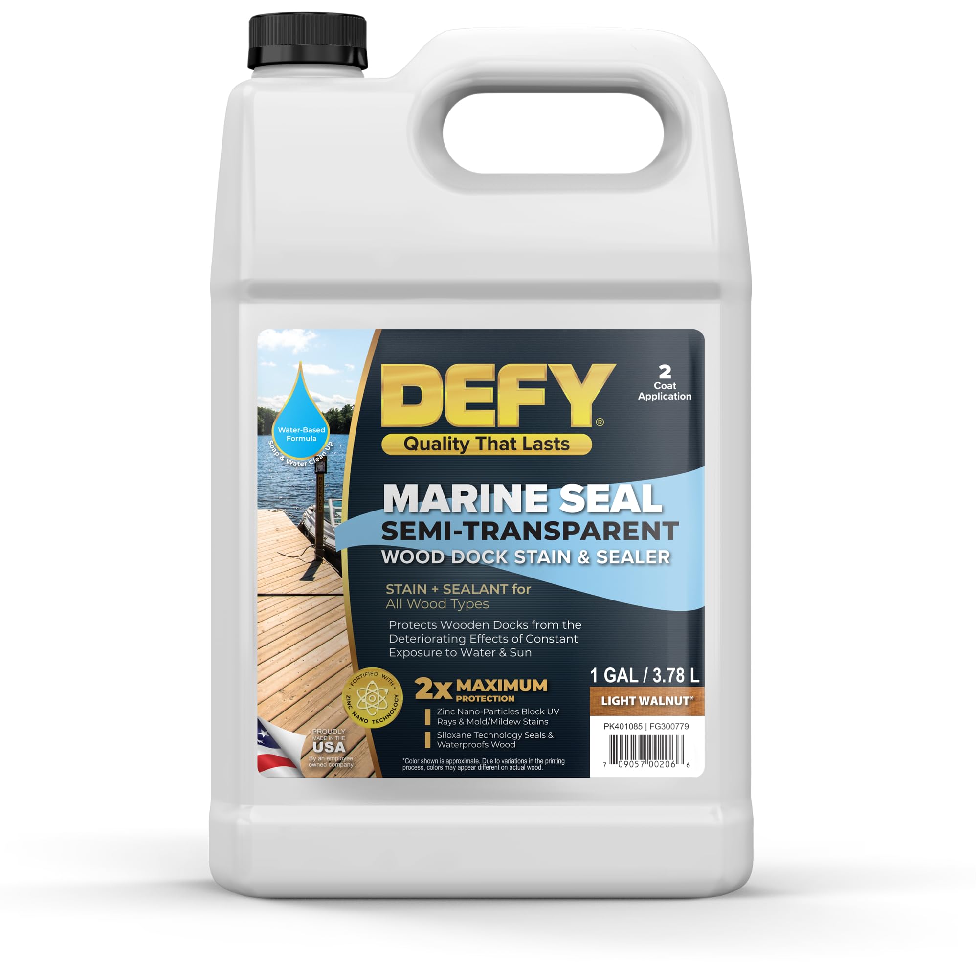 DEFY Marine Seal SemiTransparent Wood Stain and Sealer Waterproof ...