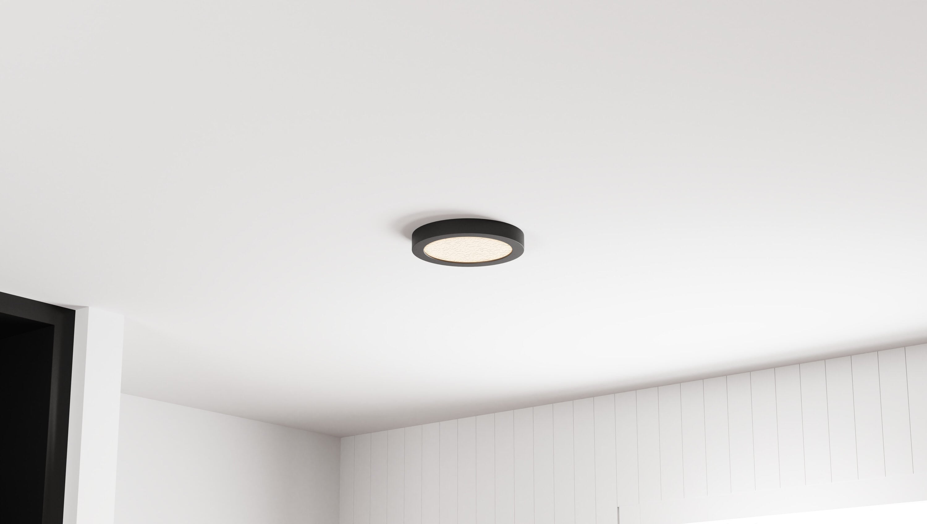 Quoizel Outskirts 7.5-in Black Integrated LED Flush Mount Light in the ...