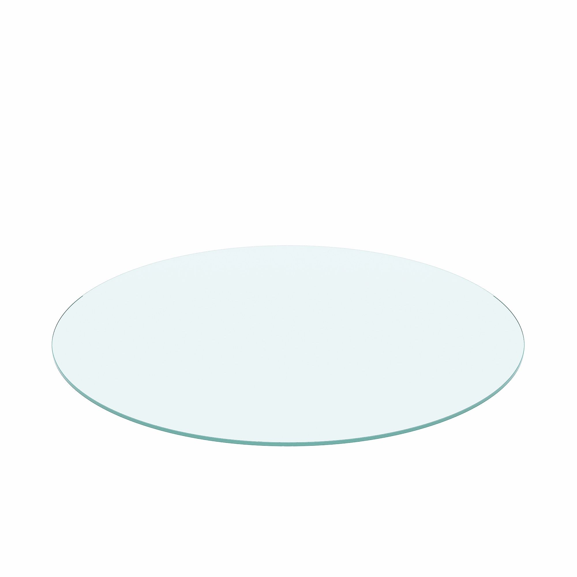LUXEYARD 30Inch Inch Round Tempered Glass Table Top Clear Glass 1.4Inch ...
