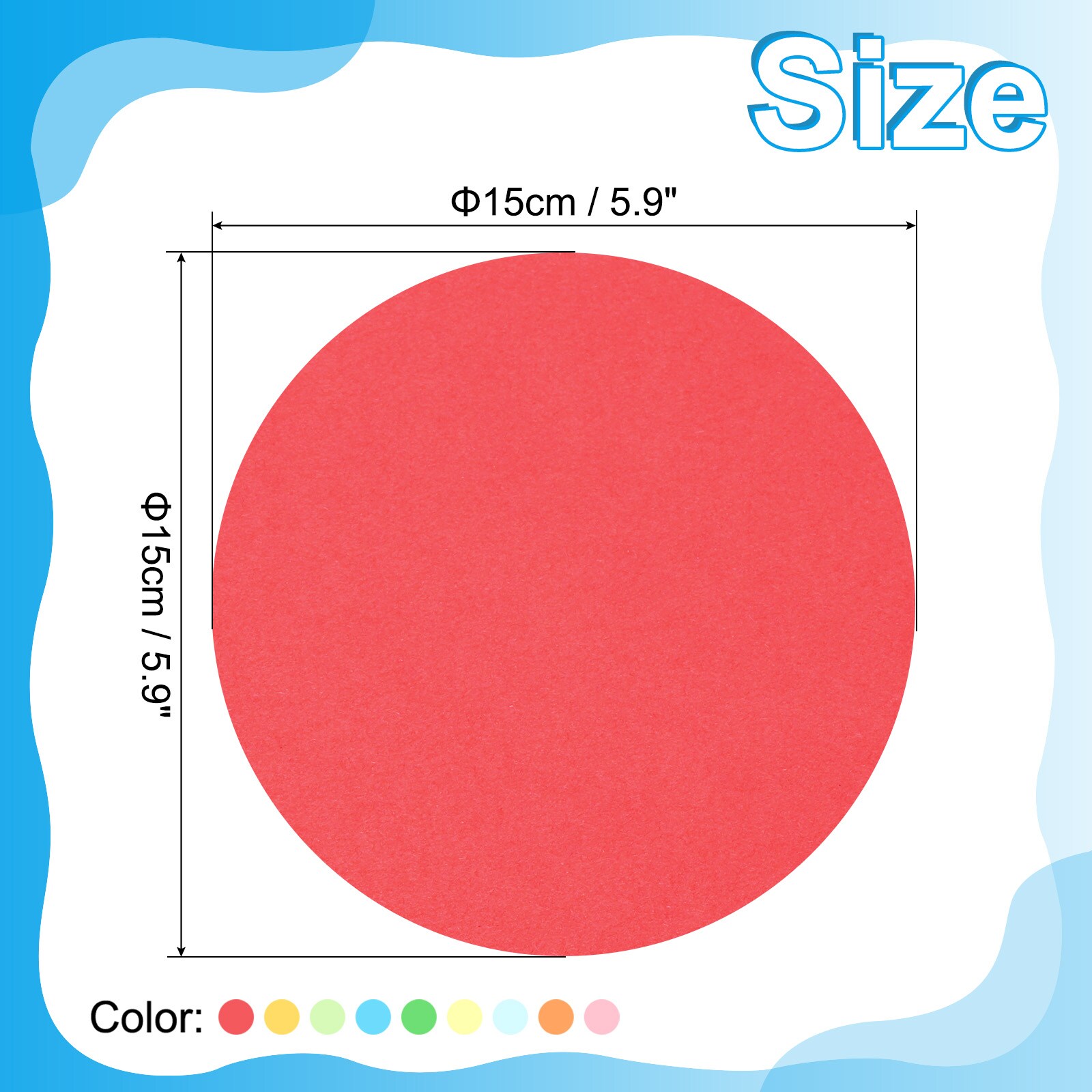 PATIKIL 108pcs Bulletin Cutouts Paper Round Shaped Bulletin Board Paper ...
