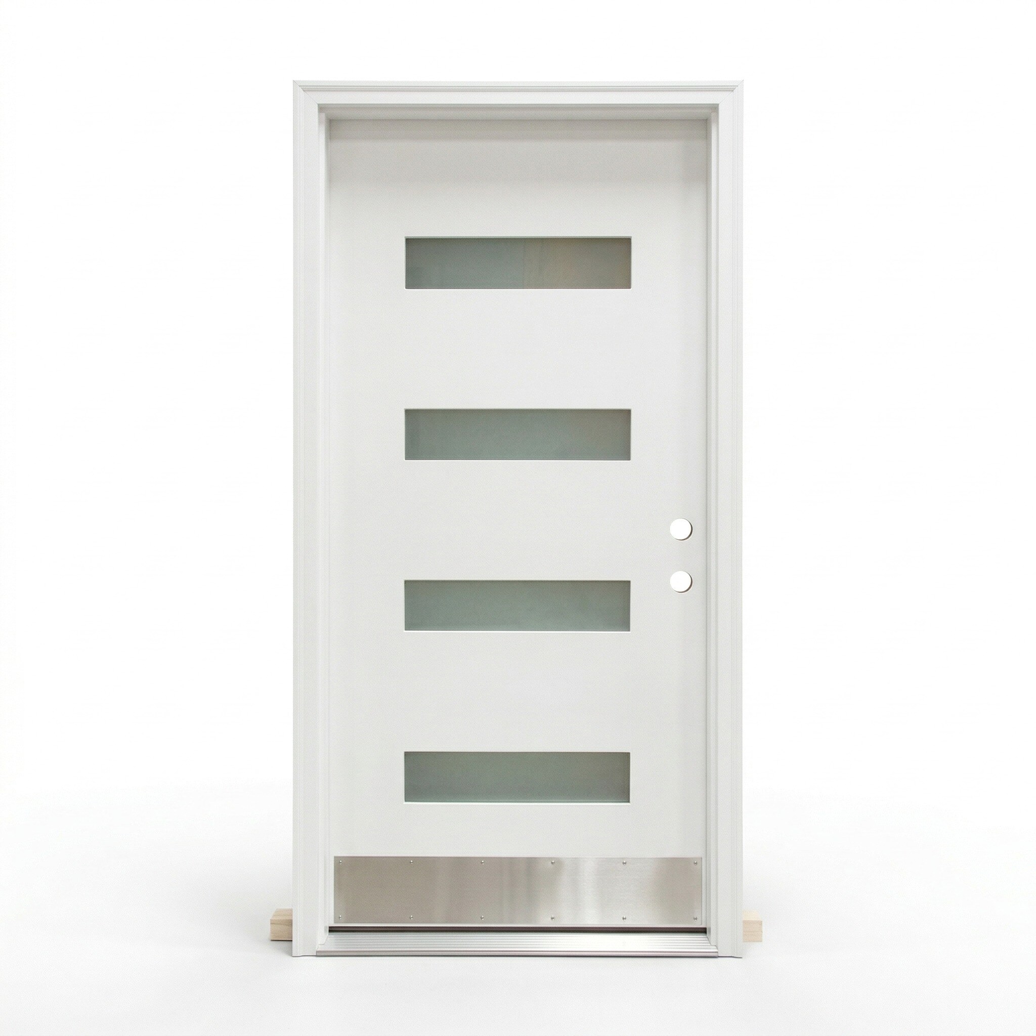 Wooakway 36 x 80 Fiberglass Entry Door with Brickmould Frosted Glass ...