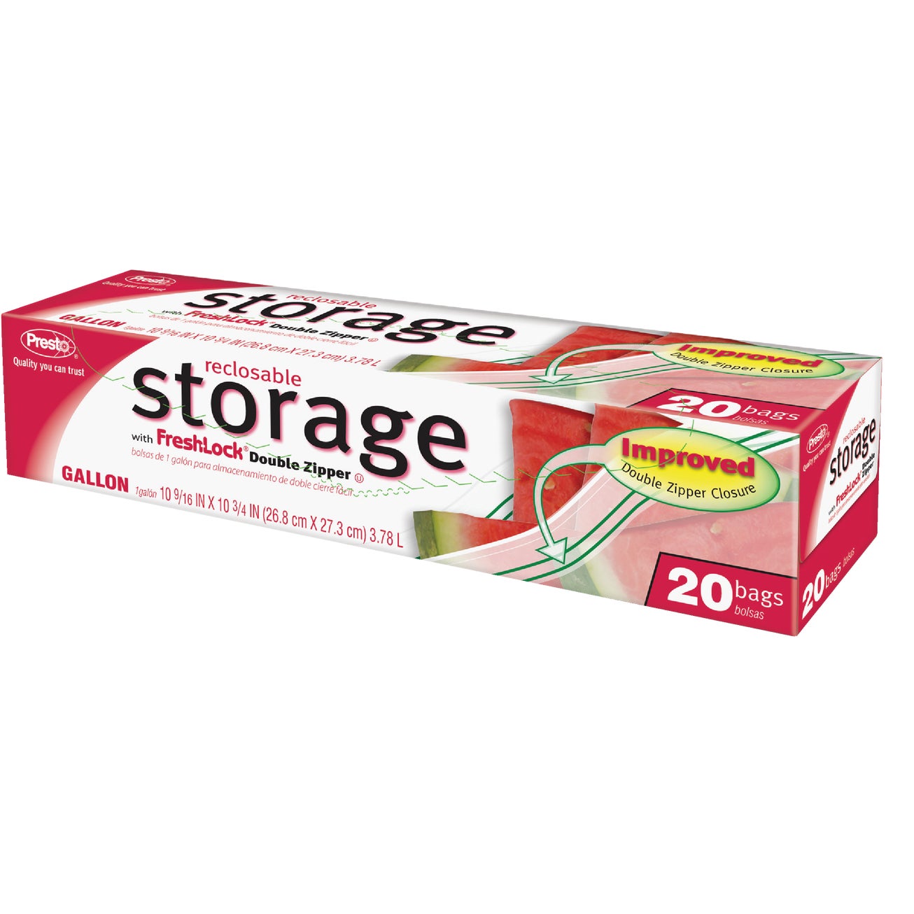 Presto Products Presto 1 Gal. Reclosable Food Storage Bag (20 Count ...