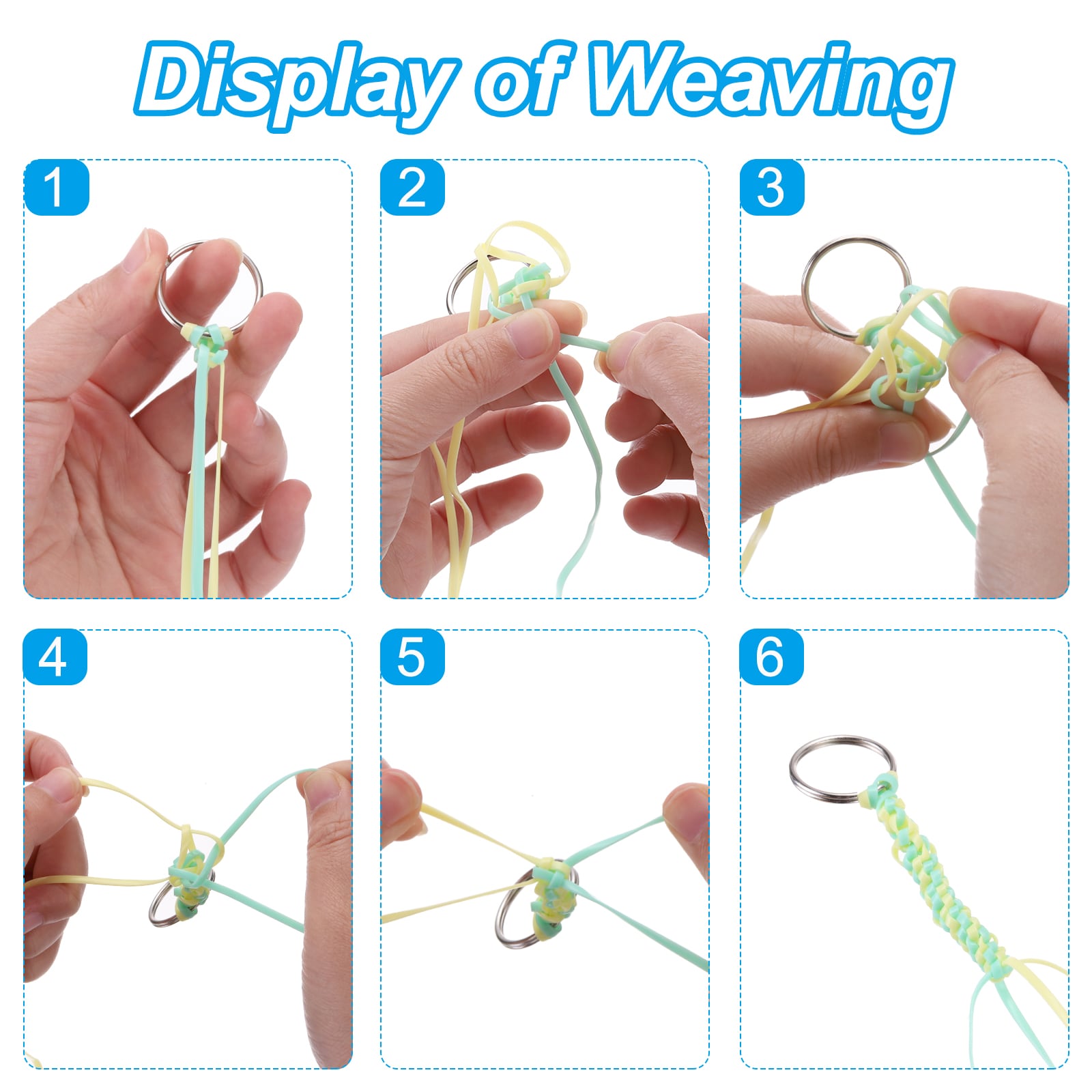 PATIKIL Lanyard String Kit Plastic Lacing Cord Gimp String Lanyard ...