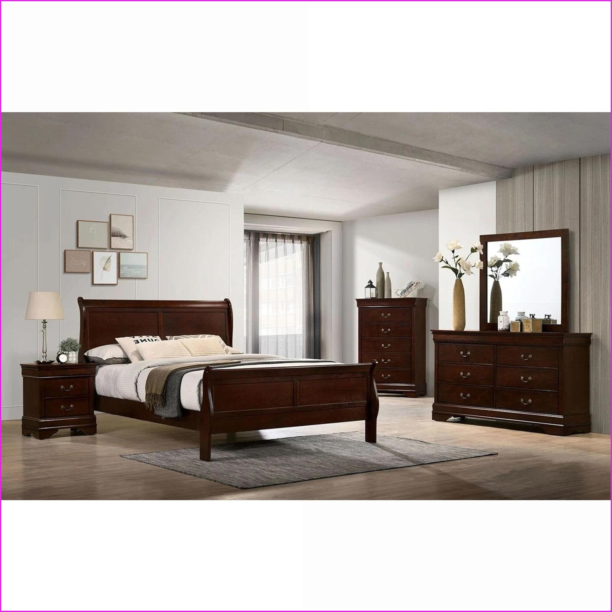 Watnature Cherry Finish Solid Wood Louis Philippe Nightstand with ...