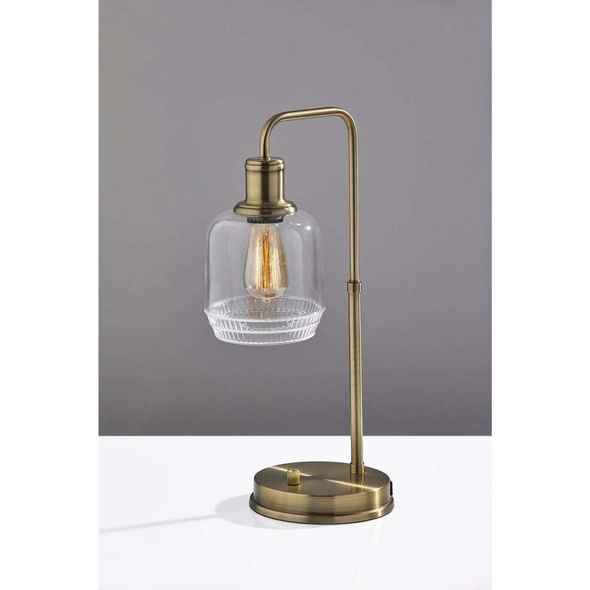 Adesso SL3712-21 Barnett 205 inch 40 watt Antique Brass Table Lamp ...