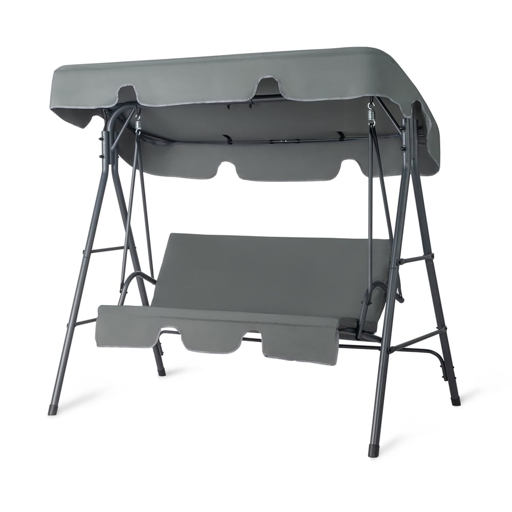 SUNOYAR KD Style with Cushion Canopy Iron Oxford Fabric Iron Swing Set ...