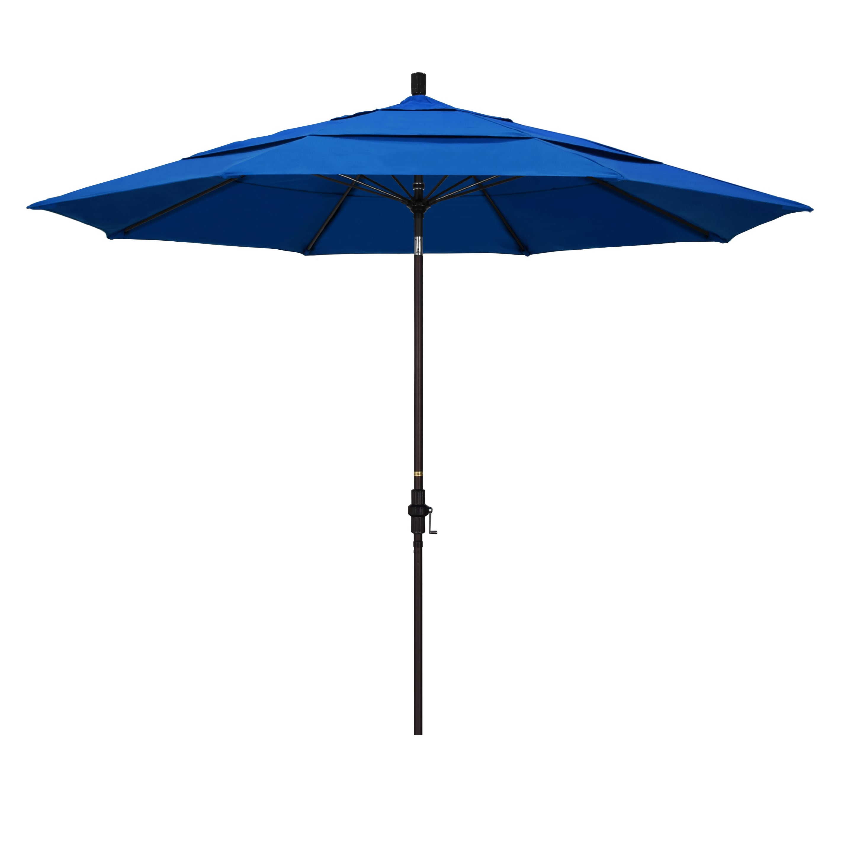 California Umbrella 11-ft Aluminum Blue Market Patio Umbrella ...