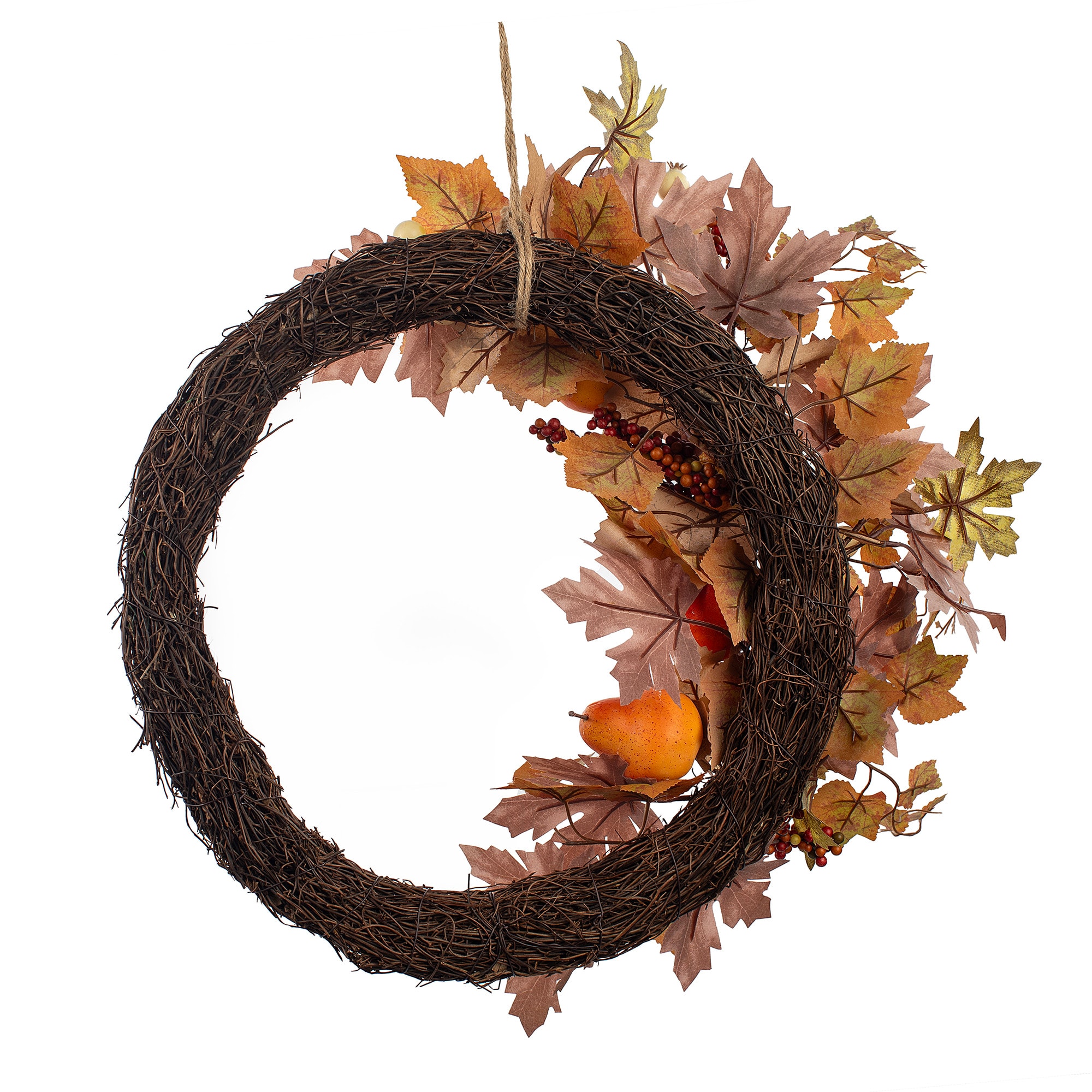 Holiday Living 1.5-ft 18-in (non powered) Fruit Artificial wreath in ...