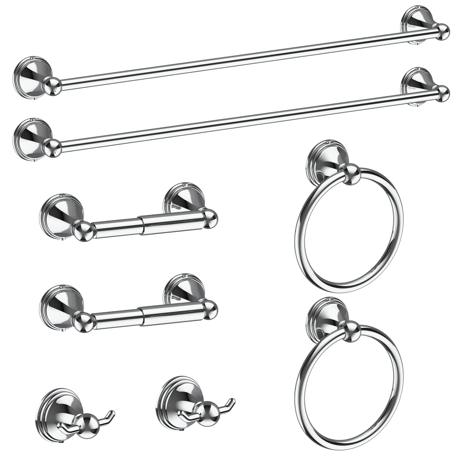 Lovav Polished Chrome Stainless Steel Polished Chrome Bathroom Hardware ...