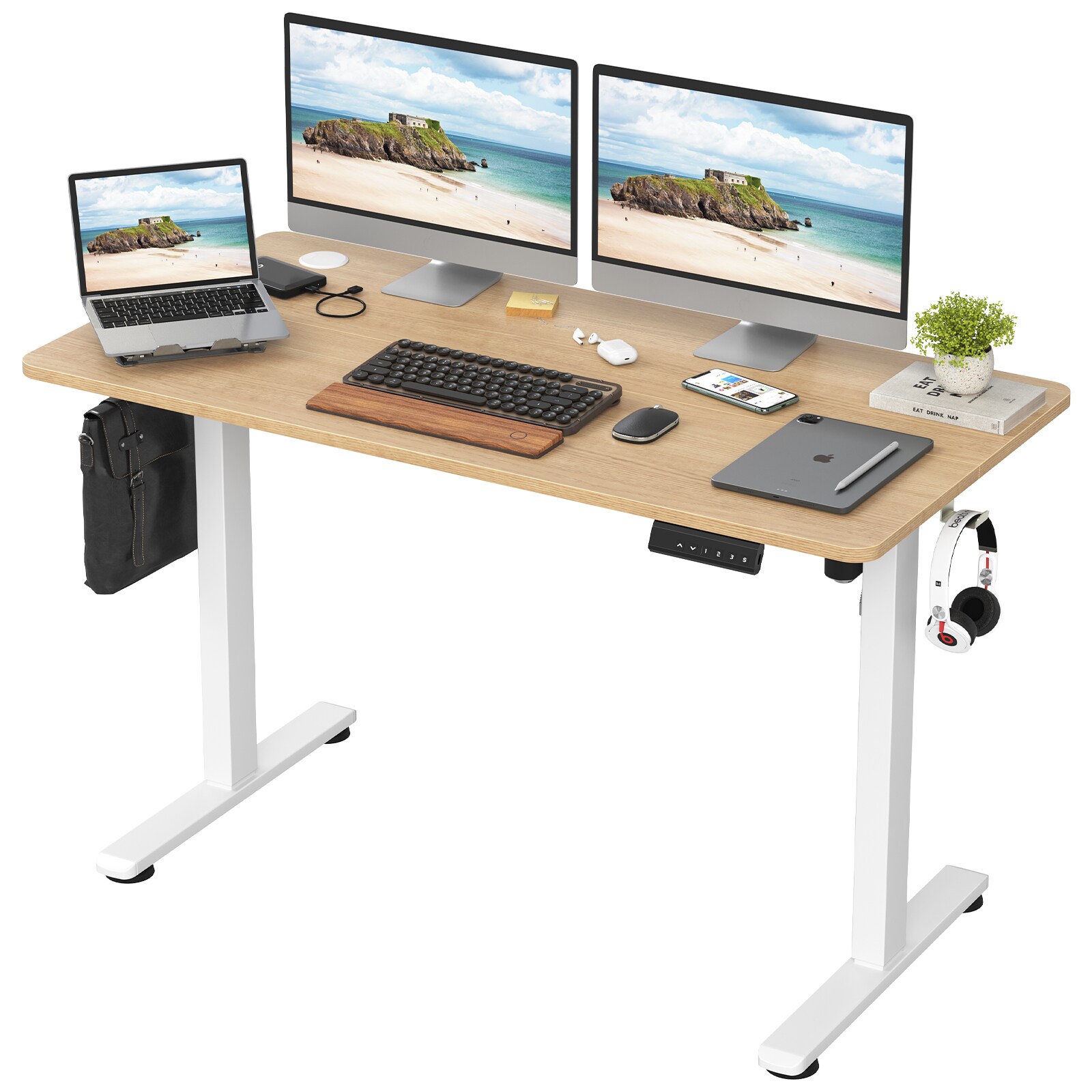 Tatayosi STARY Electric Standing Desk Adjustable Height Sit Stand Home ...