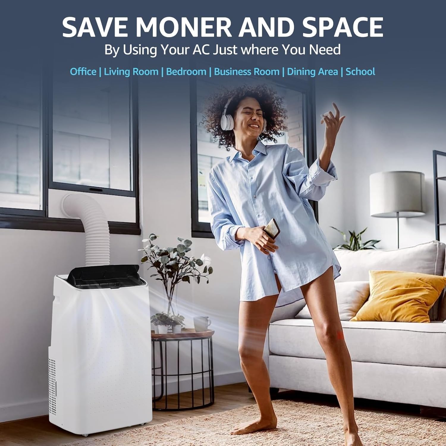 Garvee Portable Air Conditioner 14000 BTU Standing Cooling with Cooling ...