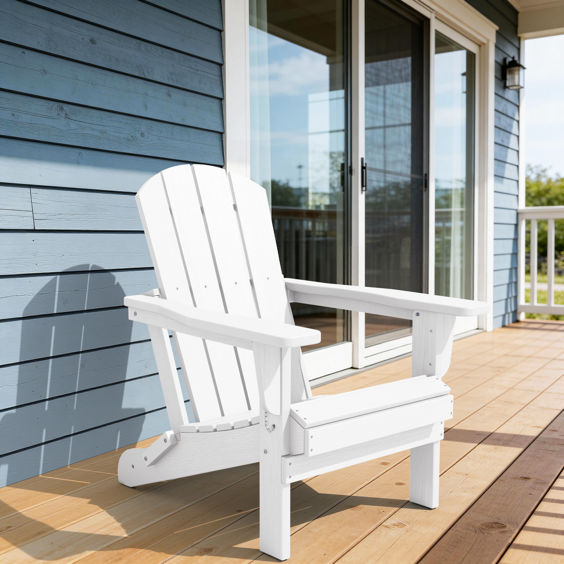 Patio Modern Floding Adirondack Chair Patio Furniture at Lowes.com