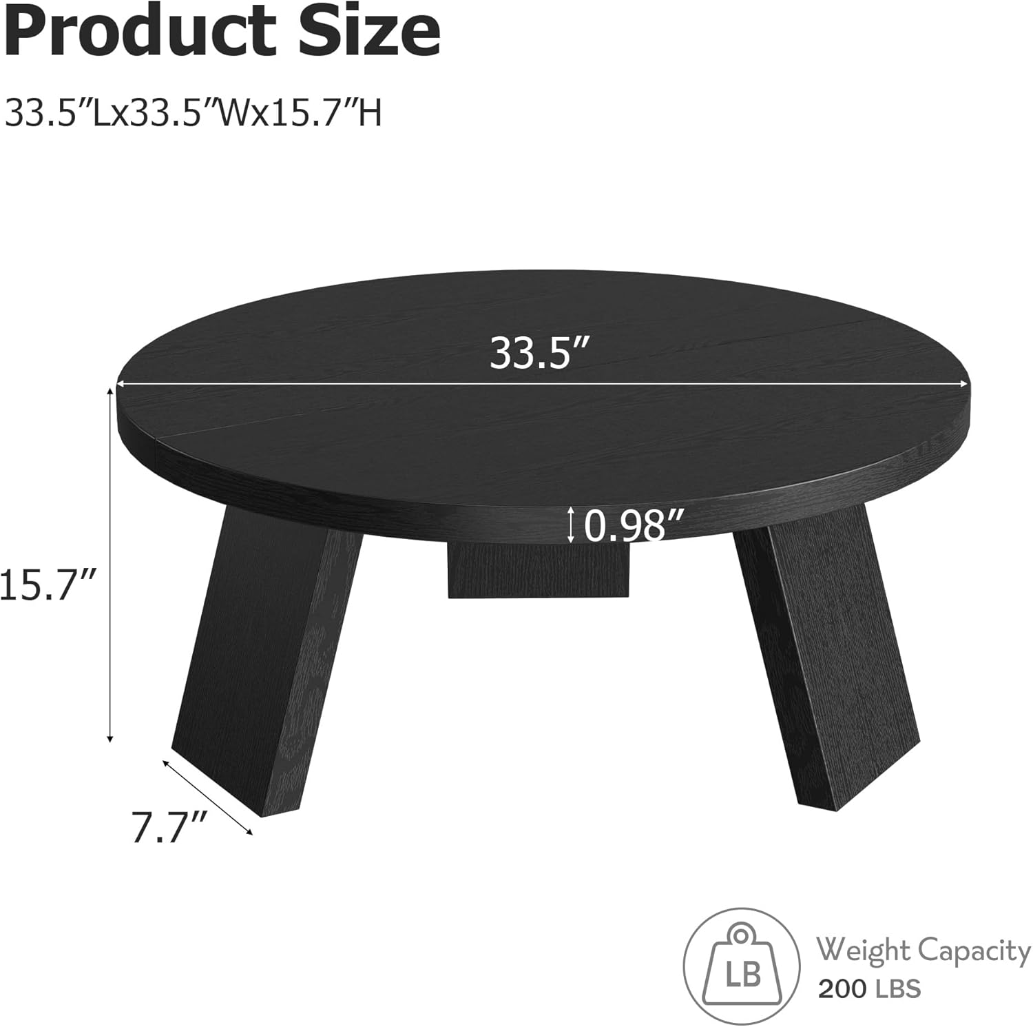 Garvee Round Coffee Table for Living Room 33.5 in Modern Center Tables ...