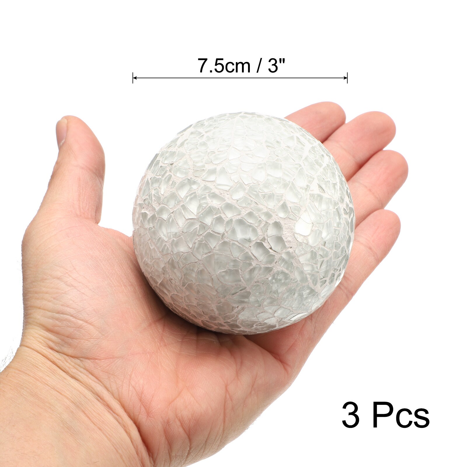Unique Bargains 3 Pcs 3Inch Decorative Balls Mosaic Glass Balls ...